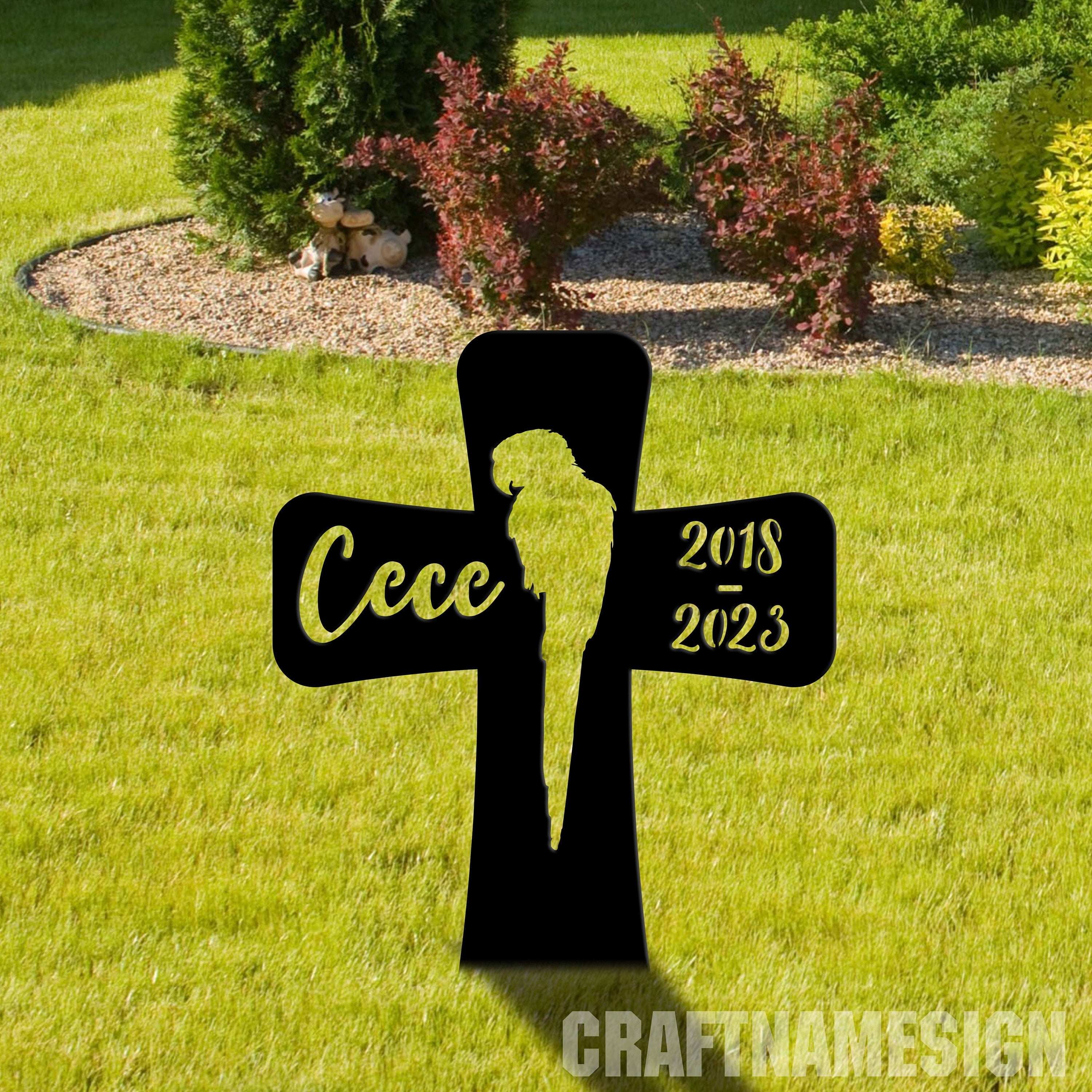 Craftnamesign Custom Bird Loss Memorial Metal with Stake, Memorial ...
