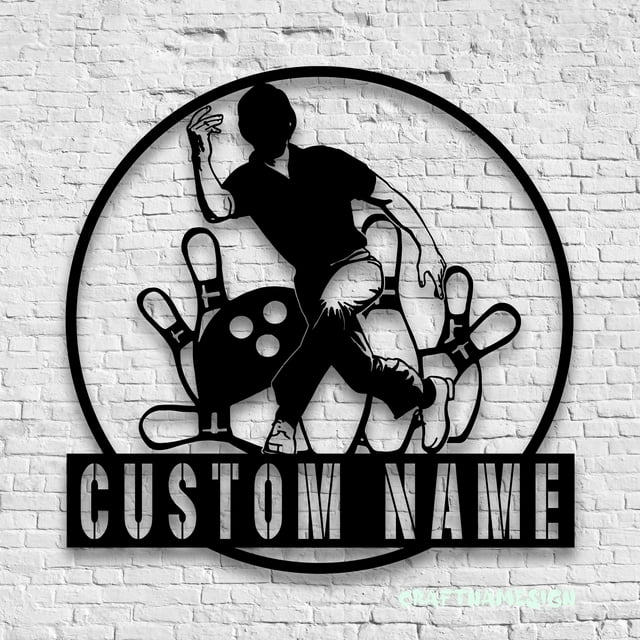 Craftnamesign Custom Bowling Alley Metal Wall Art LED Light ...