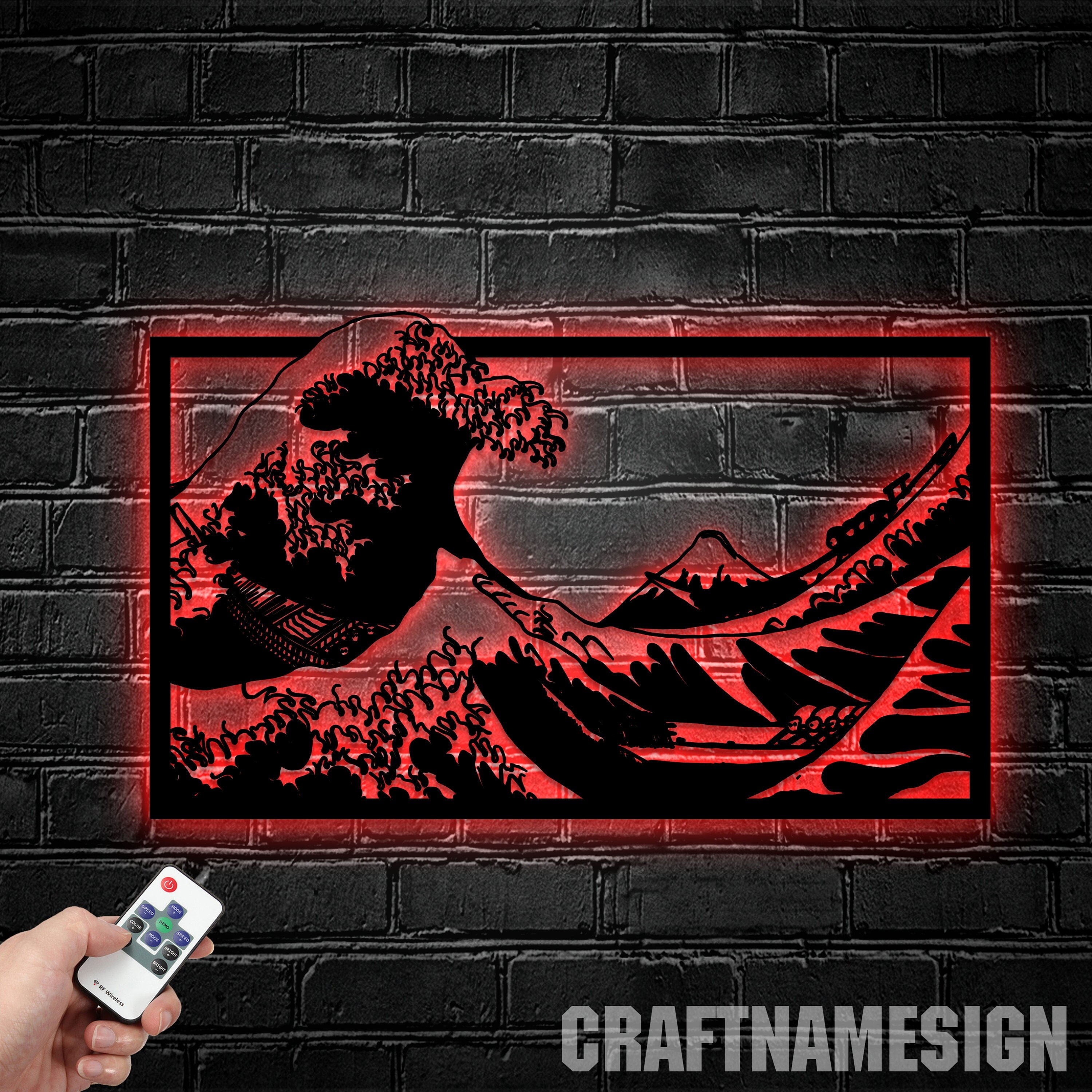 Craftnamesign Custom Boxing Gloves Metal Wall Art LED Light, Custom ...