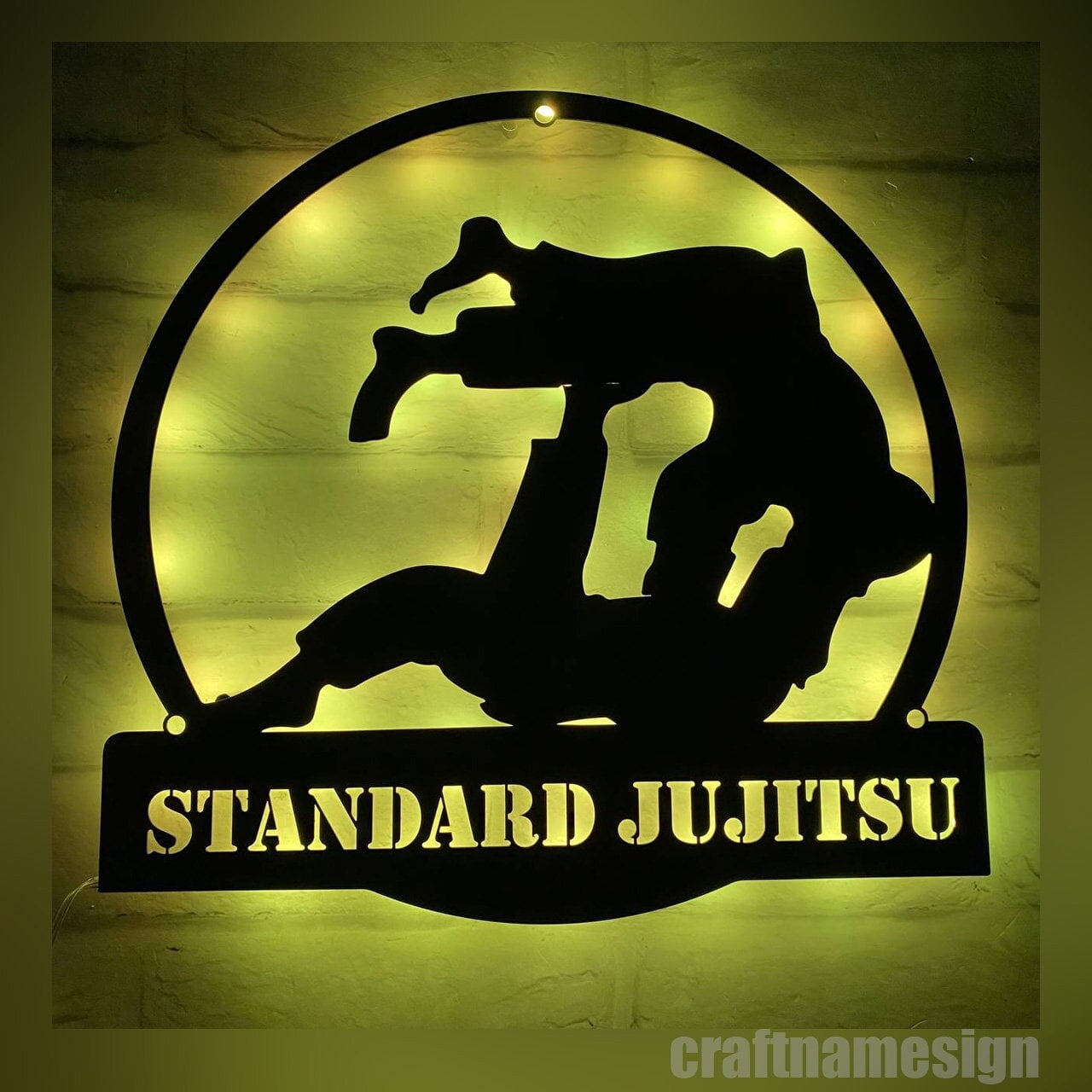 Craftnamesign Custom Brazilian Jiu Jitsu Metal LED Light, Custom ...