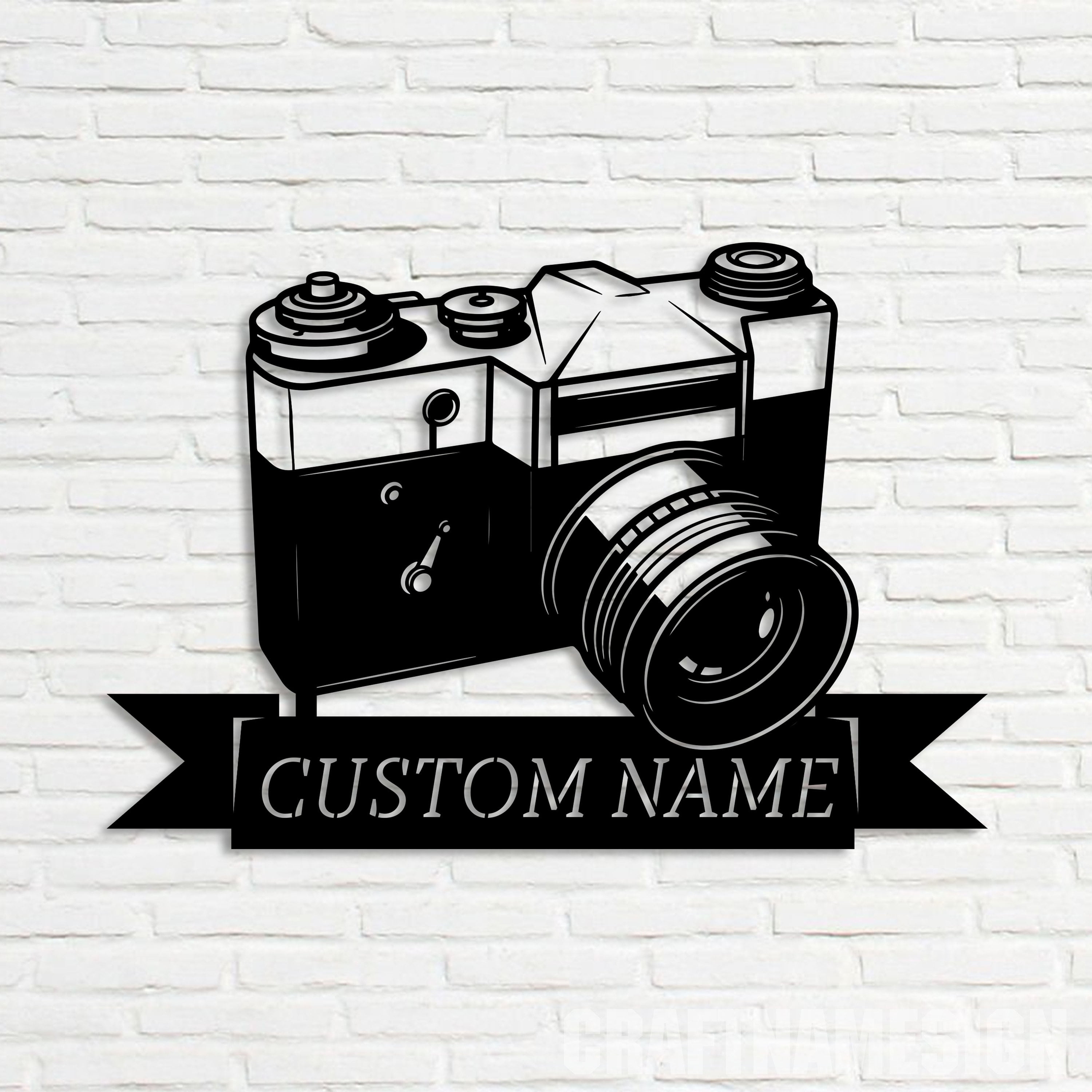 Craftnamesign Custom Camera Photo Taking Metal Sign, Photographer Name ...