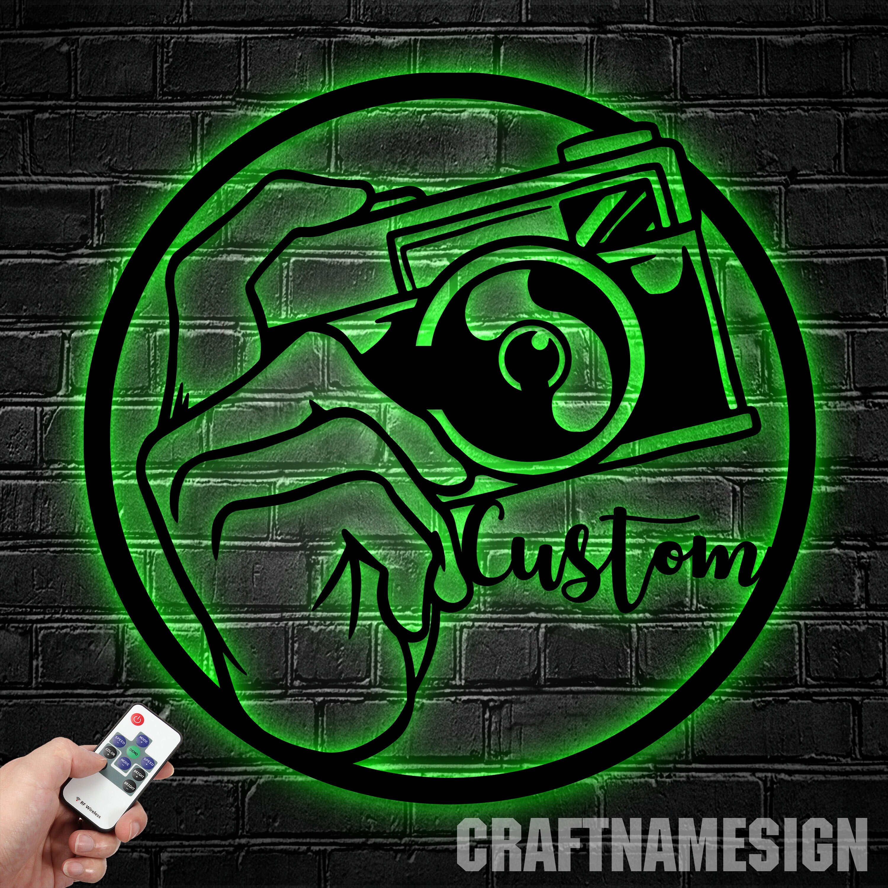 Craftnamesign Custom Camera Photography Metal Wall Art, Personalized ...