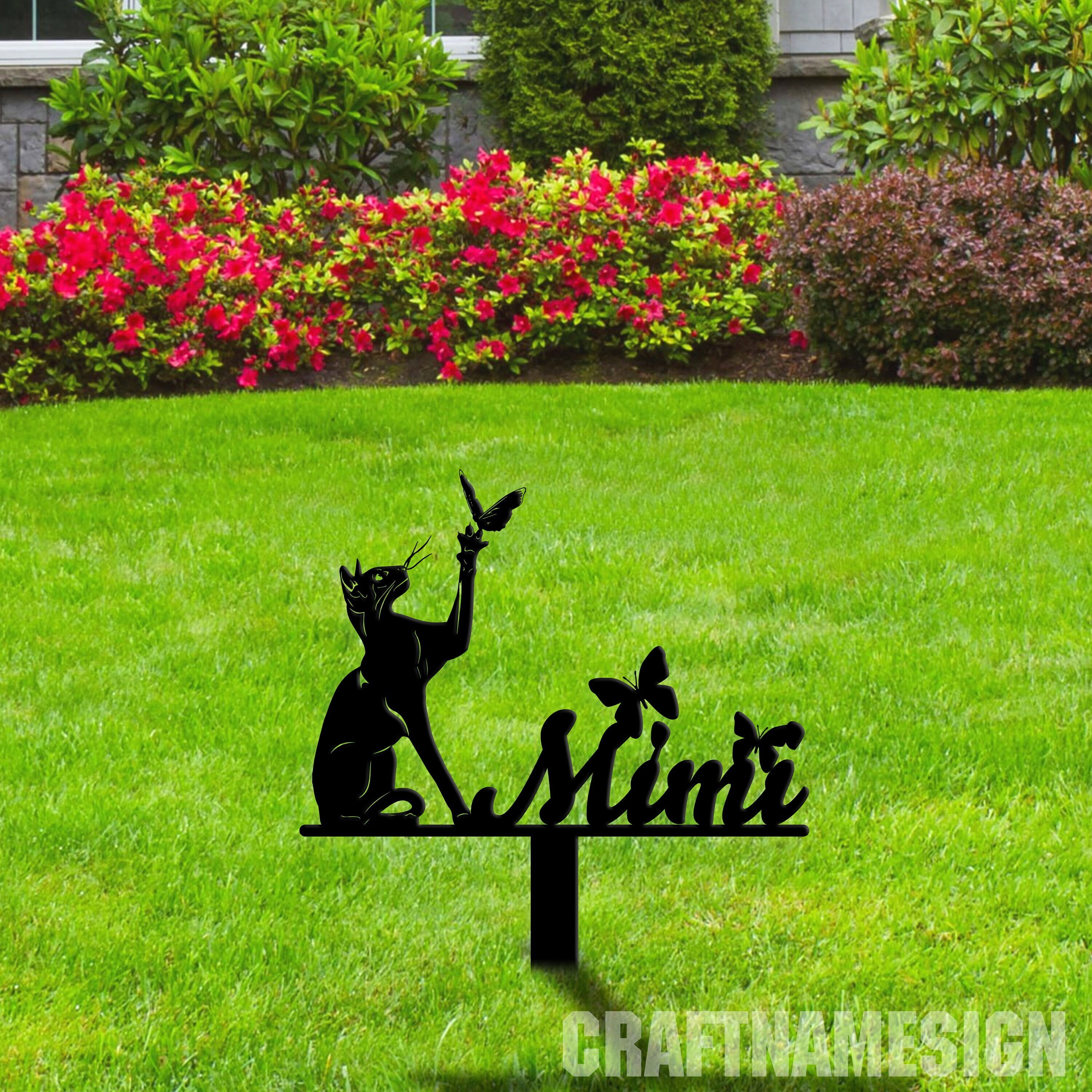 Craftnamesign Custom Cat Memorial Stake, Cat Memorial Plaque , Cat ...