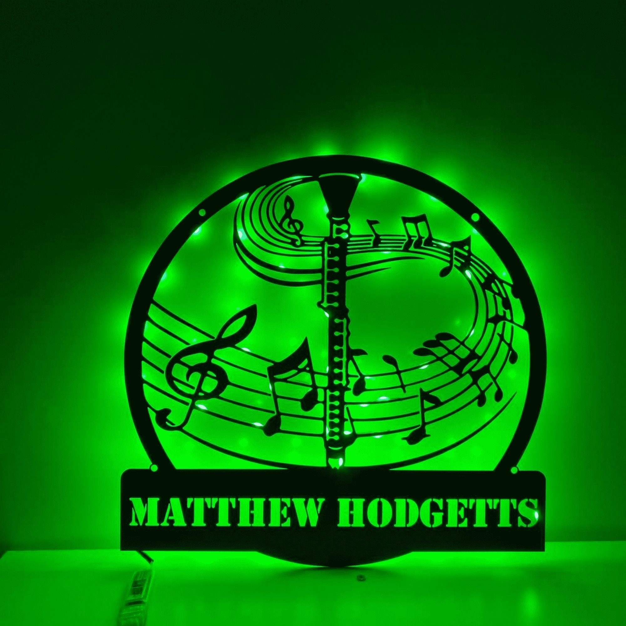 Craftnamesign Custom Clarinet Musical Instrument Metal Sign LED Light ...