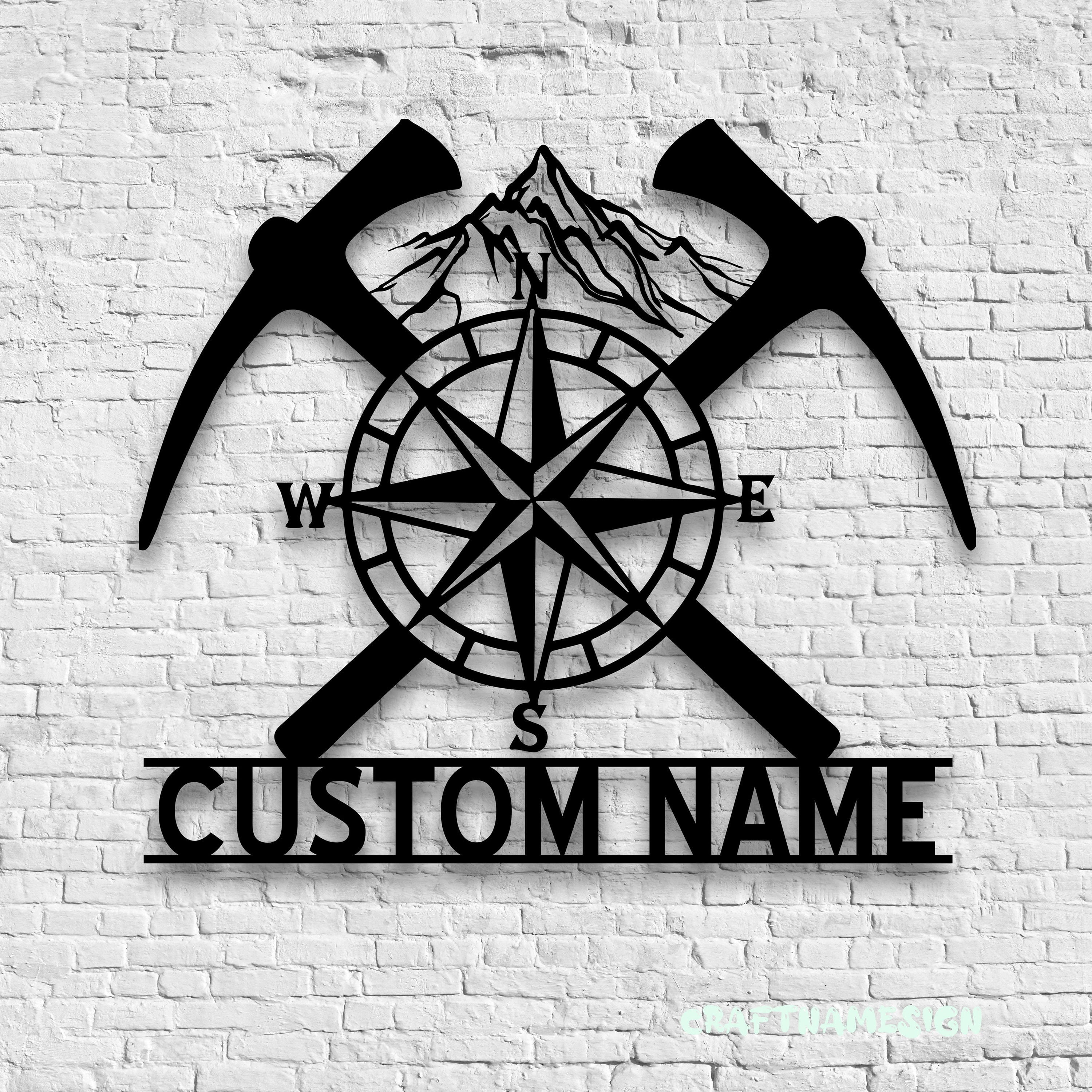 Craftnamesign Custom Climbing Tools Metal Wall Art LED Light ...