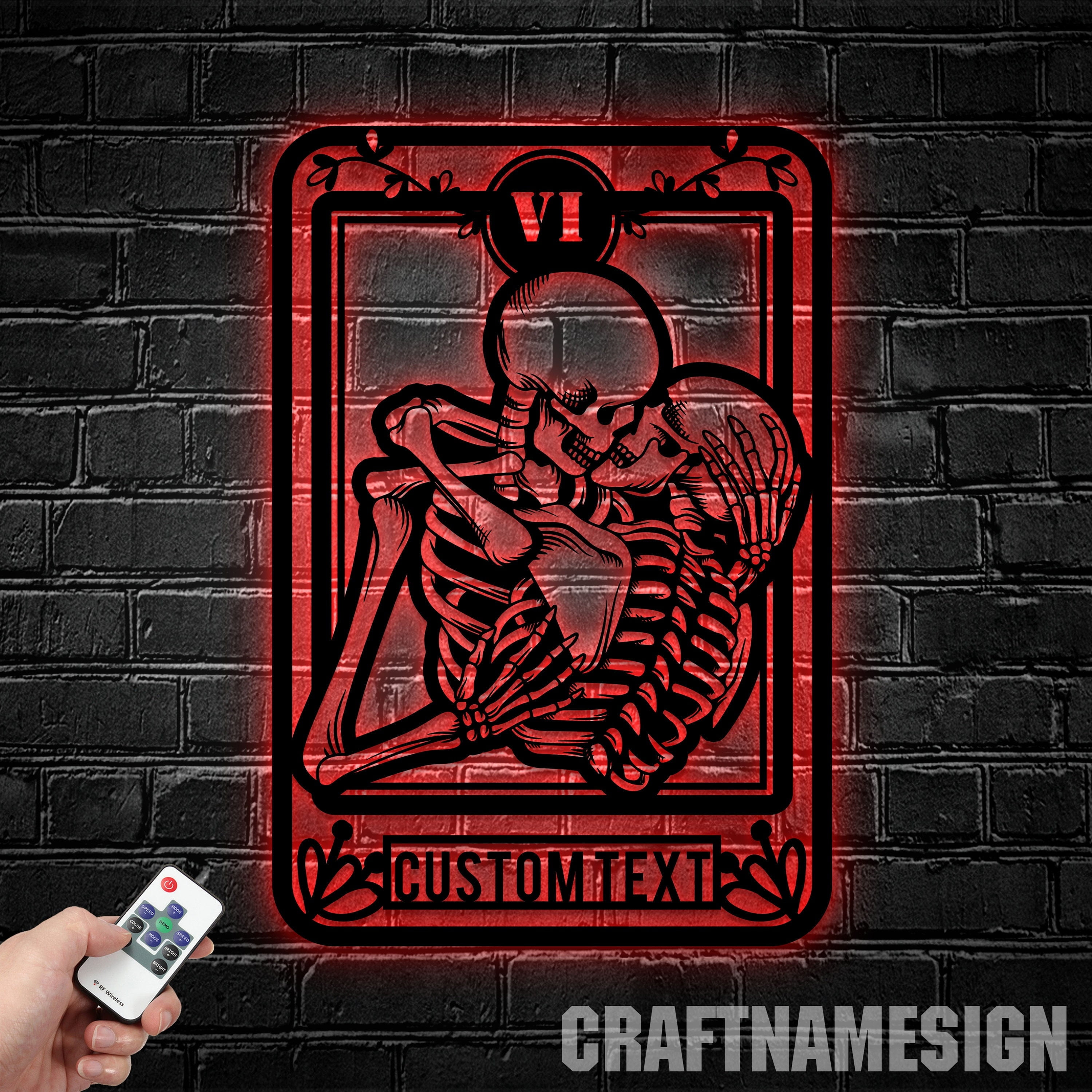 Craftnamesign Custom Couple Skeleton Metal Wall Art, Skeleton Wall ...