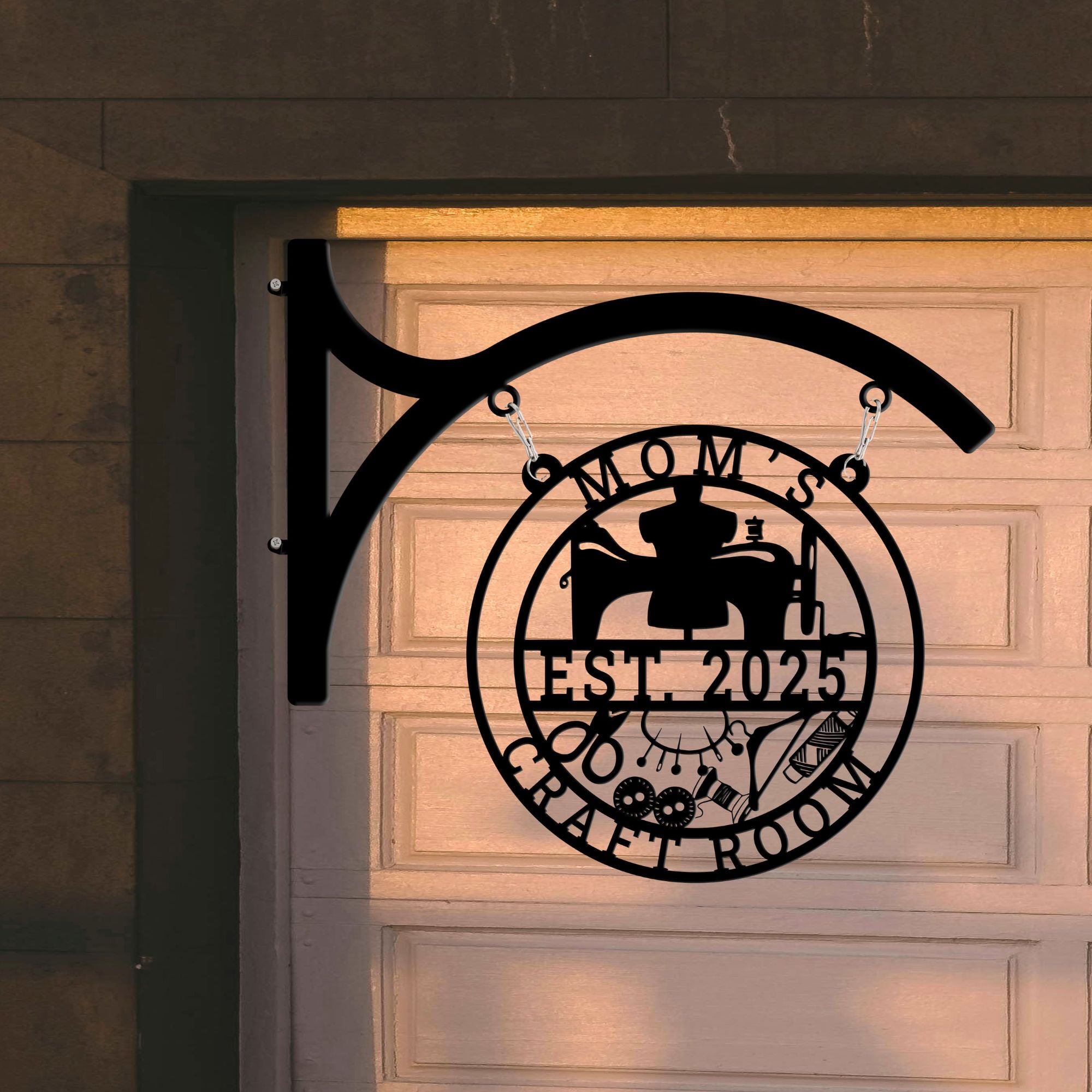 Craftnamesign Custom Craft Room Metal Hanging Sign, Sewing Room Outdoor ...