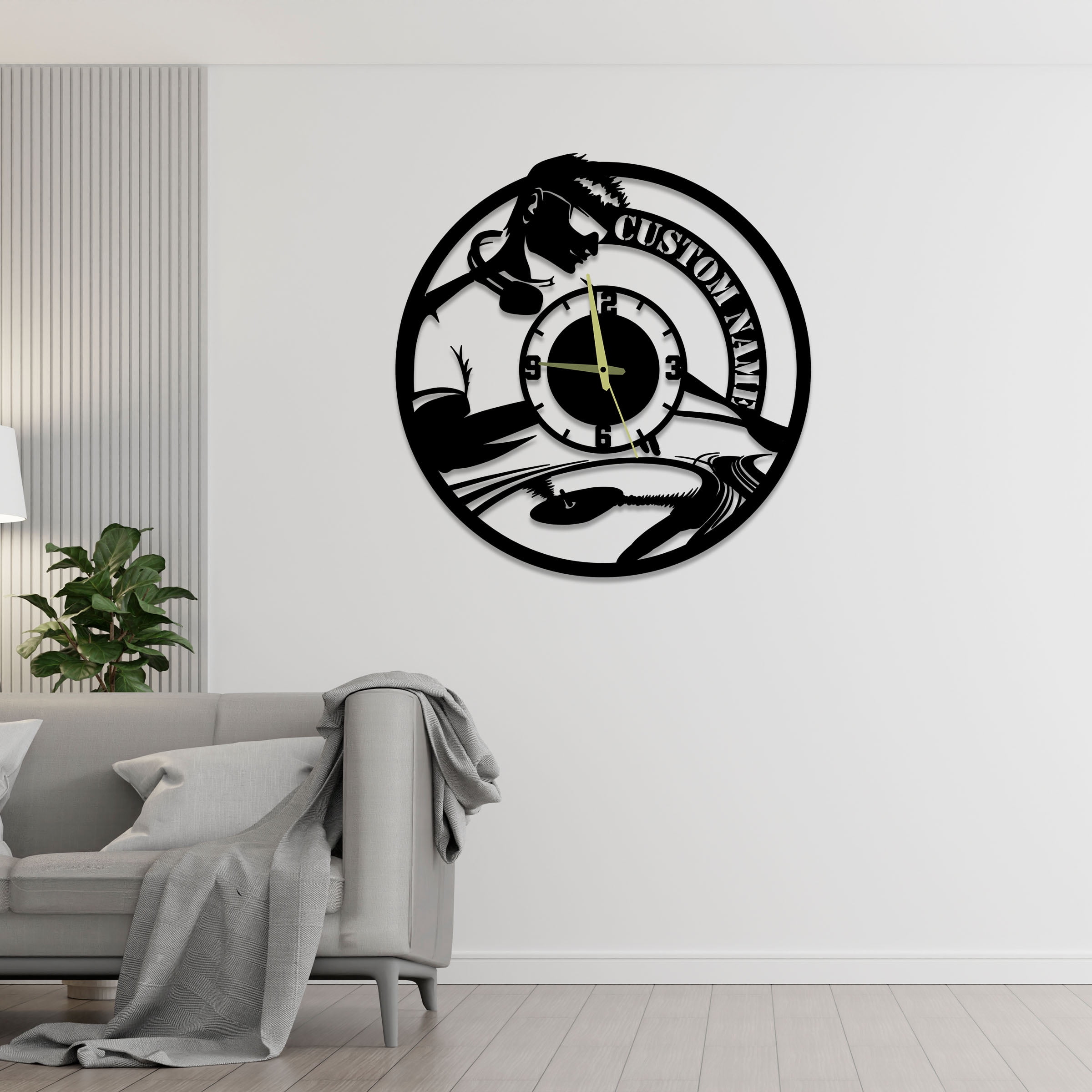 Craftnamesign Custom DJ Wall Clock For Man Cave DJ Club Music Room Wall ...