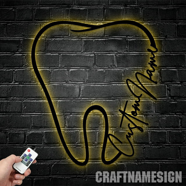 Craftnamesign Custom Dentist Tooth Metal Art, Dental Clinic Metal Sign ...