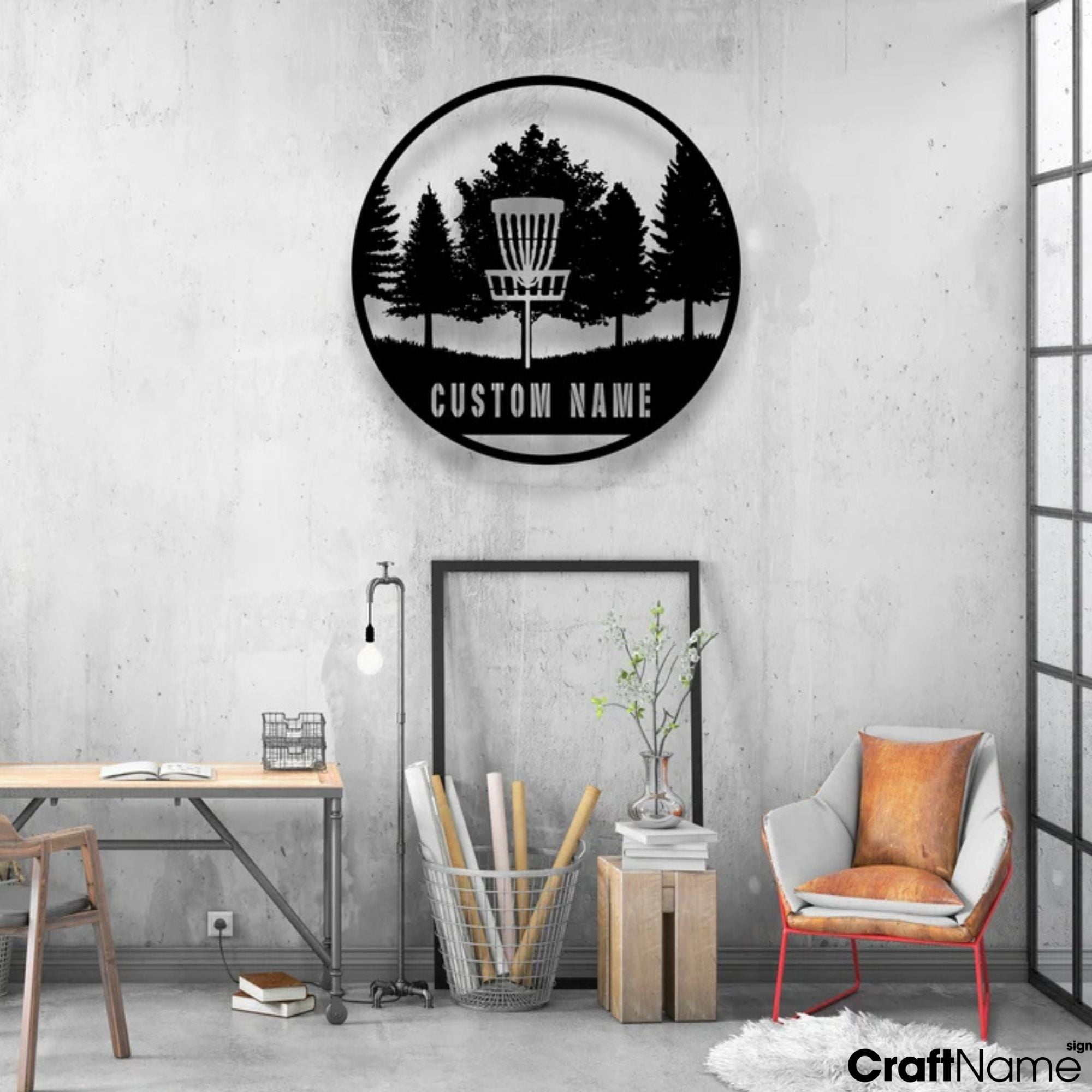 Craftnamesign Custom Disc Golf LED Light Metal Sign, Personalized Disc ...