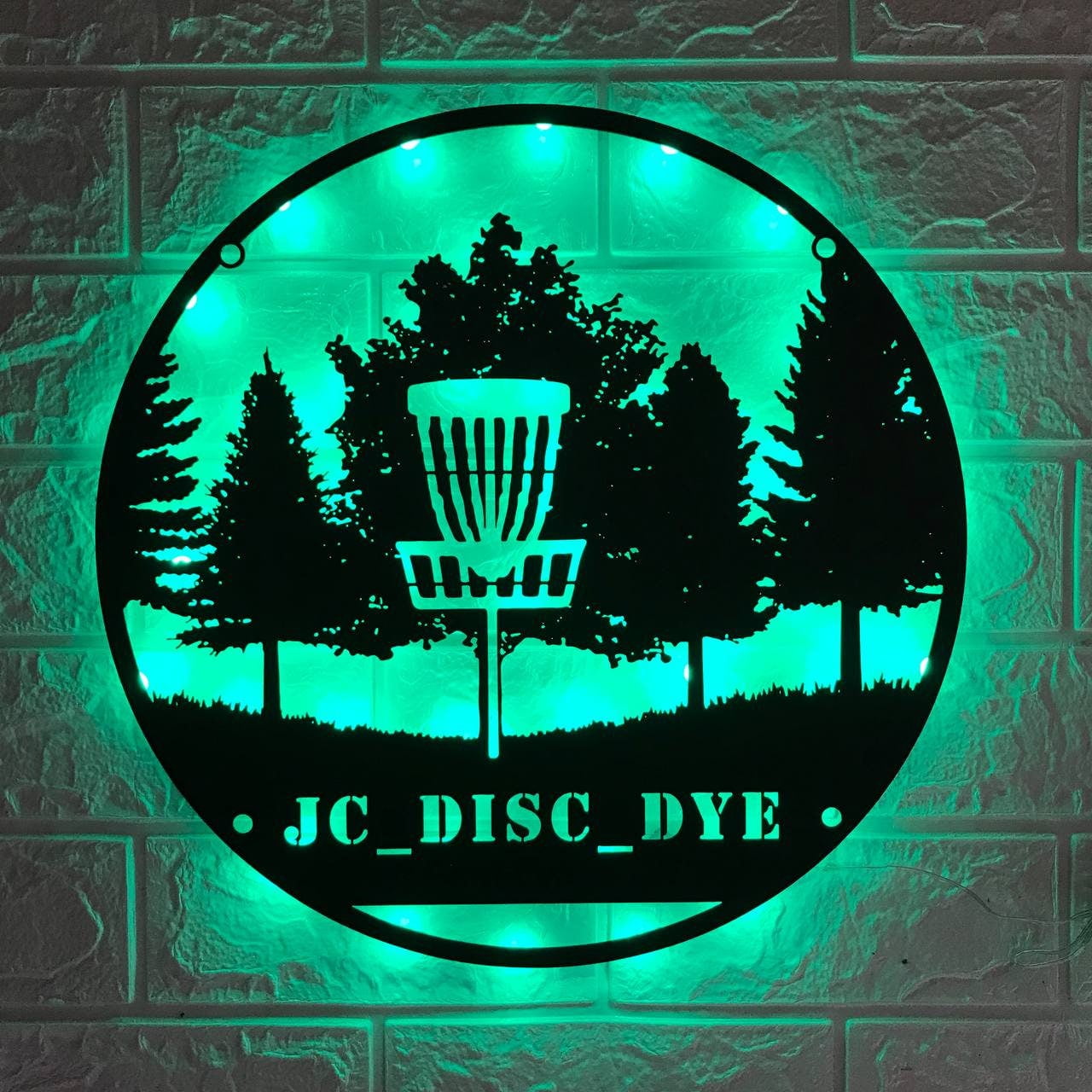 Craftnamesign Custom Disc Golf Player Metal LED Light, Personalized ...