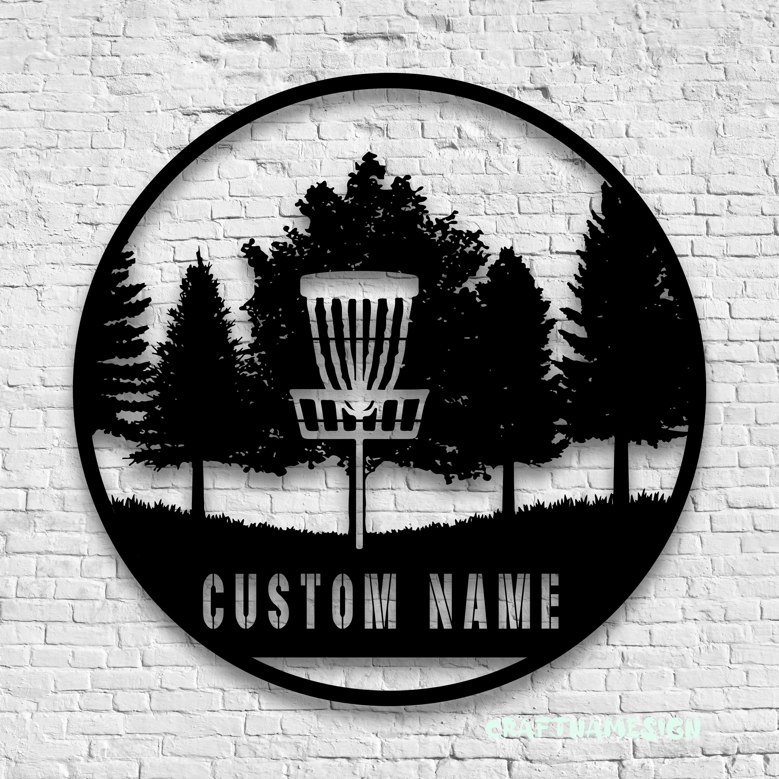 Craftnamesign Custom Disc Golf Player Metal Wall Art LED Light, Custom ...