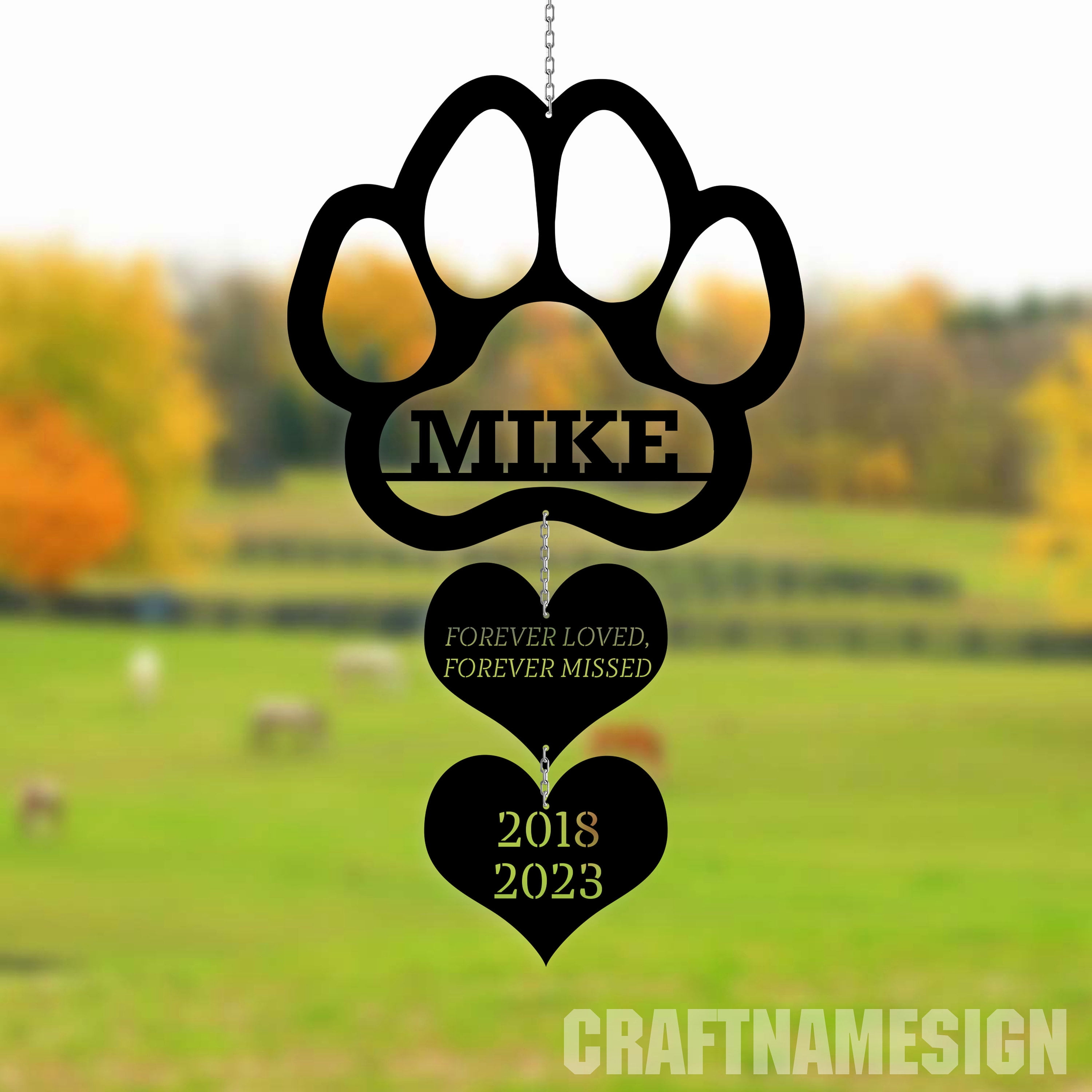 Craftnamesign Custom Dog Memorial Garden Stake, Dog Grave Marker, Dog ...