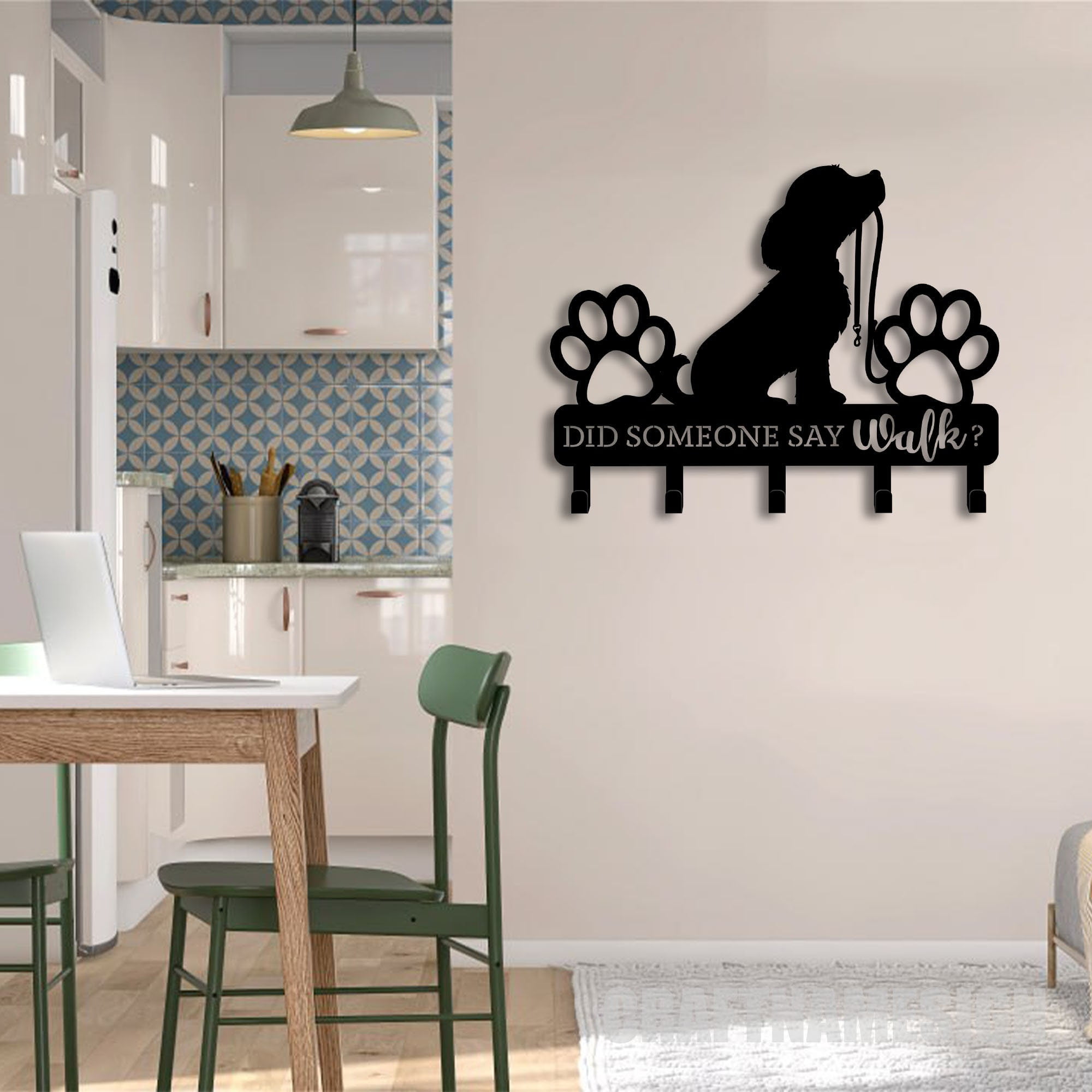 Craftnamesign Custom Dog Metal Key Holder, Dog Decor Key Holder, Metal ...