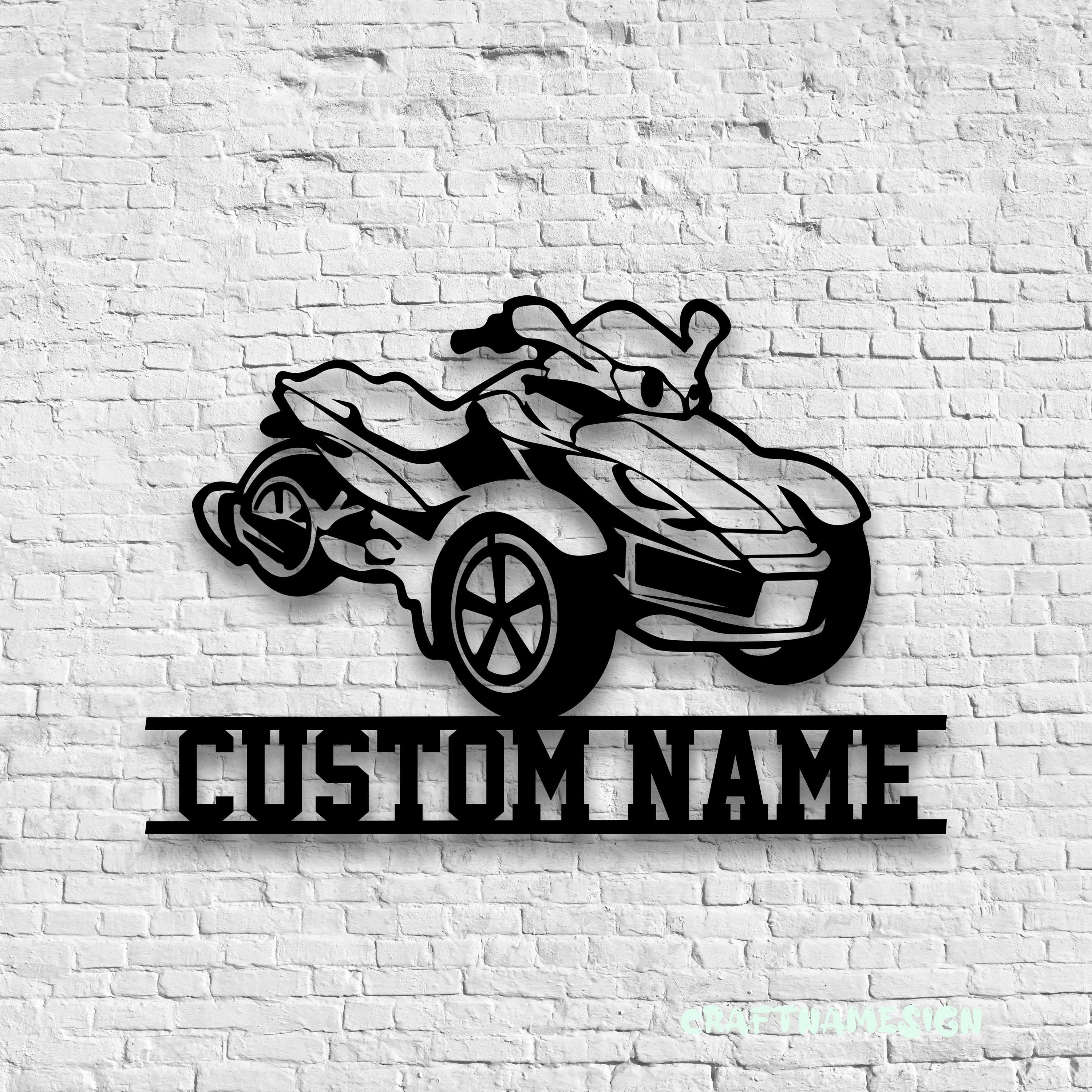 Craftnamesign Custom Ryker Metal Wall Art LED Lights, Personalized Dirt ...