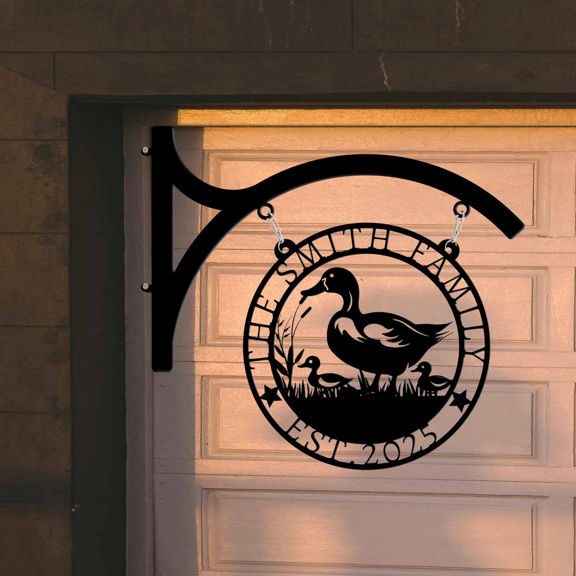 Craftnamesign Custom Duck Farm Metal Wall Hanging Sign, Outdoor Hanging ...