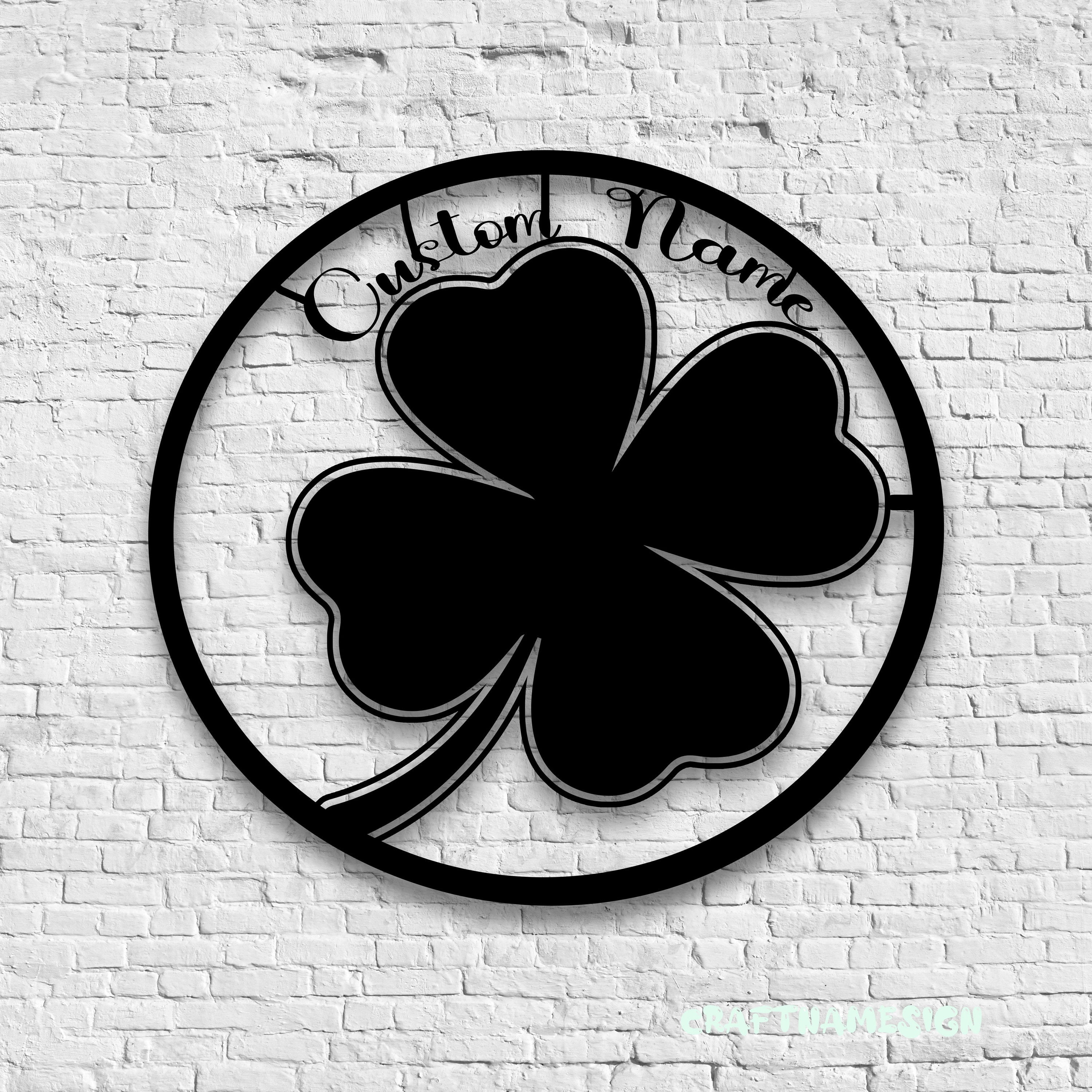 Craftnamesign Four Leaf Clover Metal Sign Led Light, St Patricks Day ...