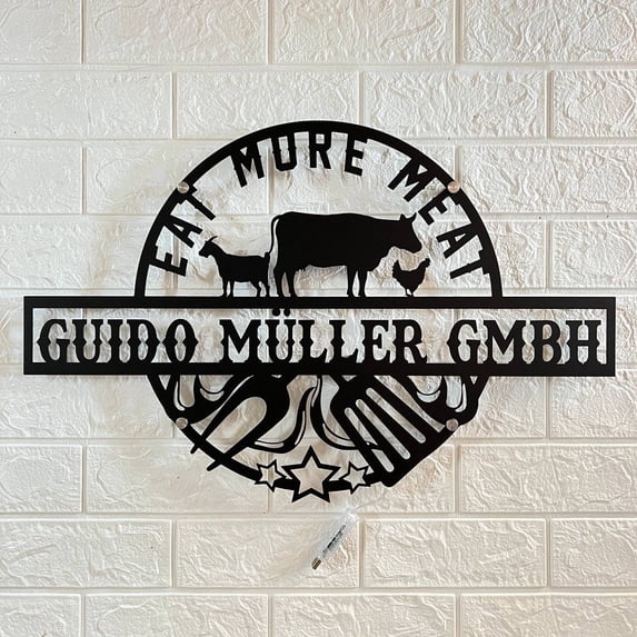 Craftnamesign Custom Grill Metal Wall Art LED Light, Personalized ...
