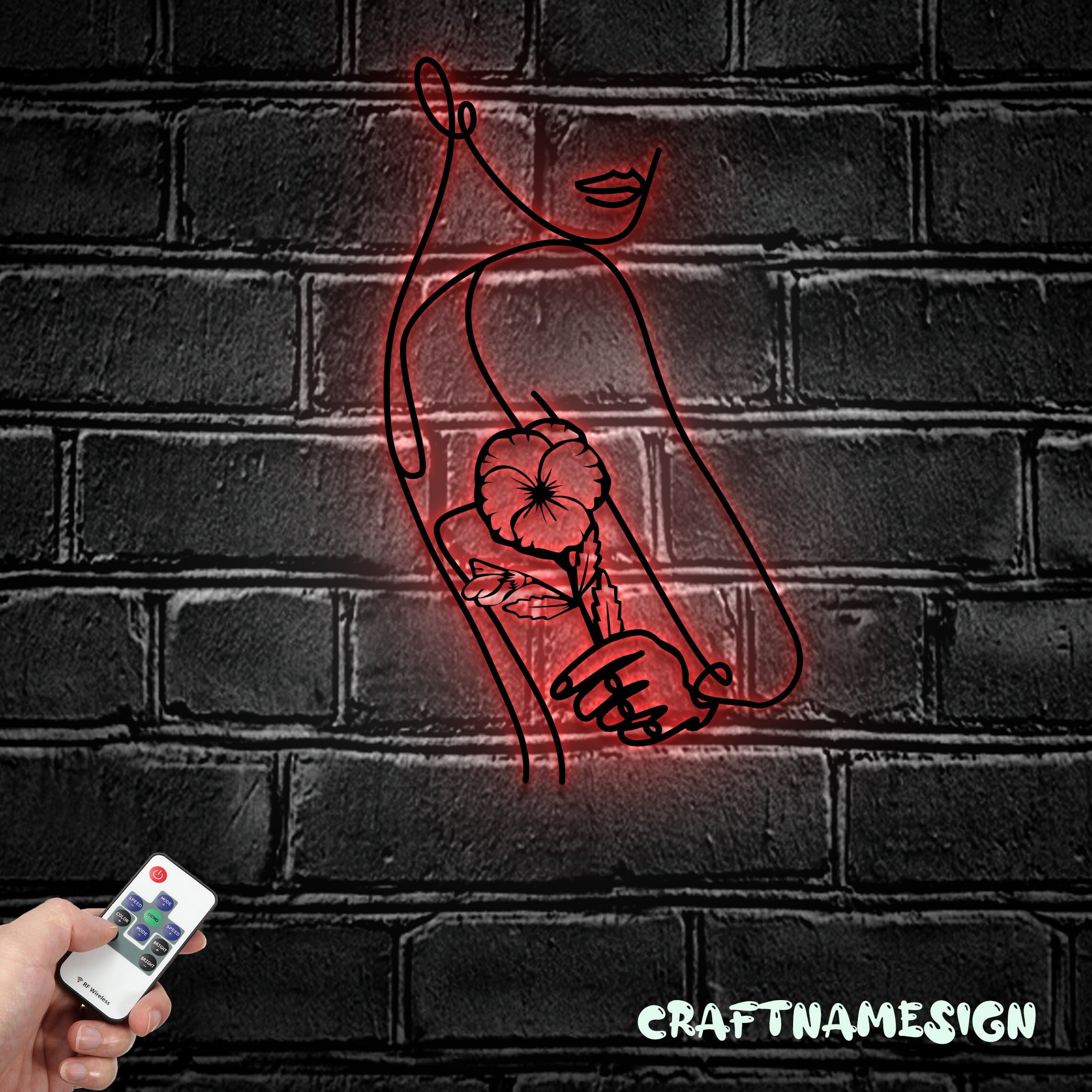 Craftnamesign Custom Fairy Metal Sign LED Light, Fairy Sign, Bedroom ...