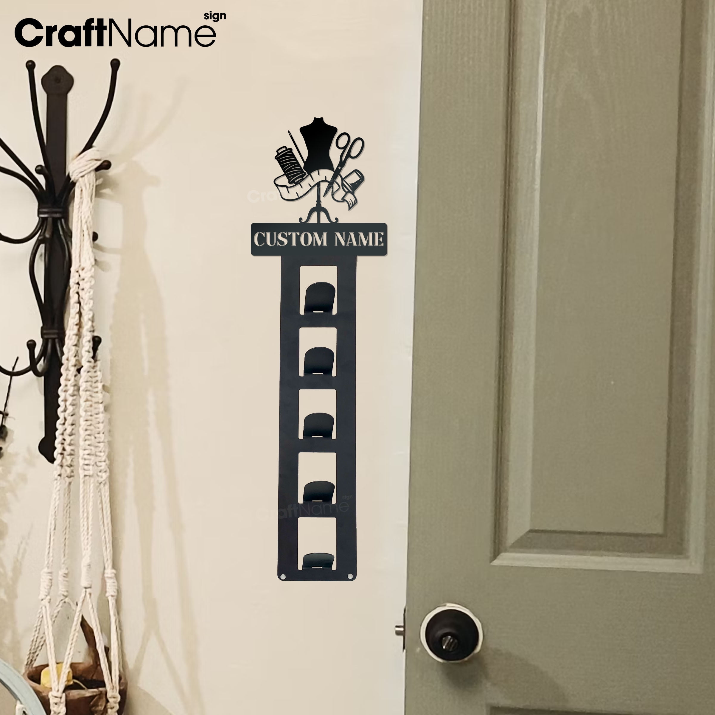 Craftnamesign Custom Fashion Designer Metal Hat Rack Wall Decor, Cap ...