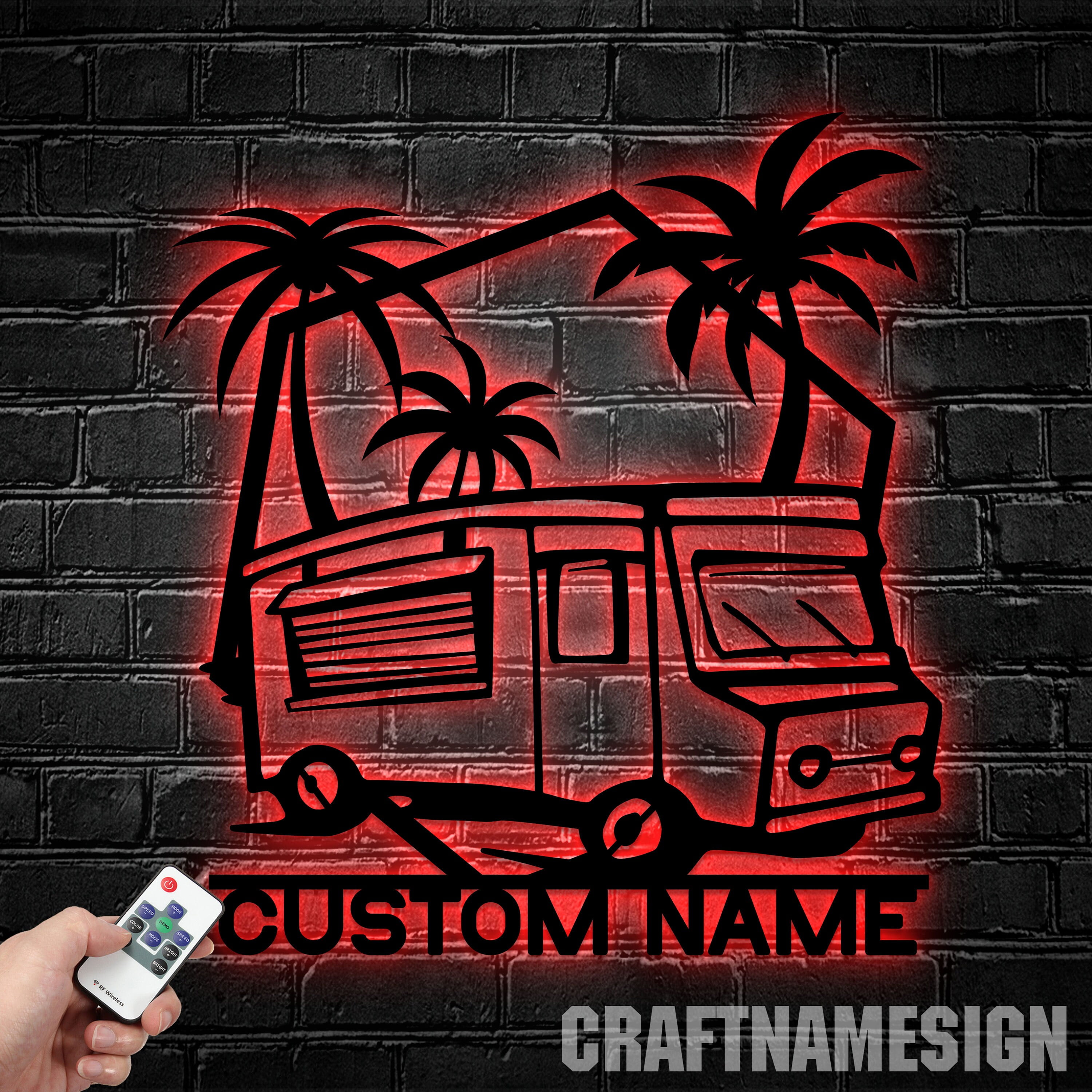Craftnamesign Custom Fast Food Truck Metal LED Light, Custom Food Store ...
