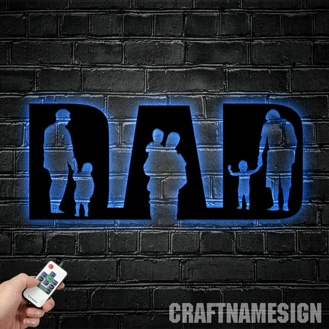 Craftnamesign Custom Father Son Metal Wall Art, Custom Father Name Sign ...