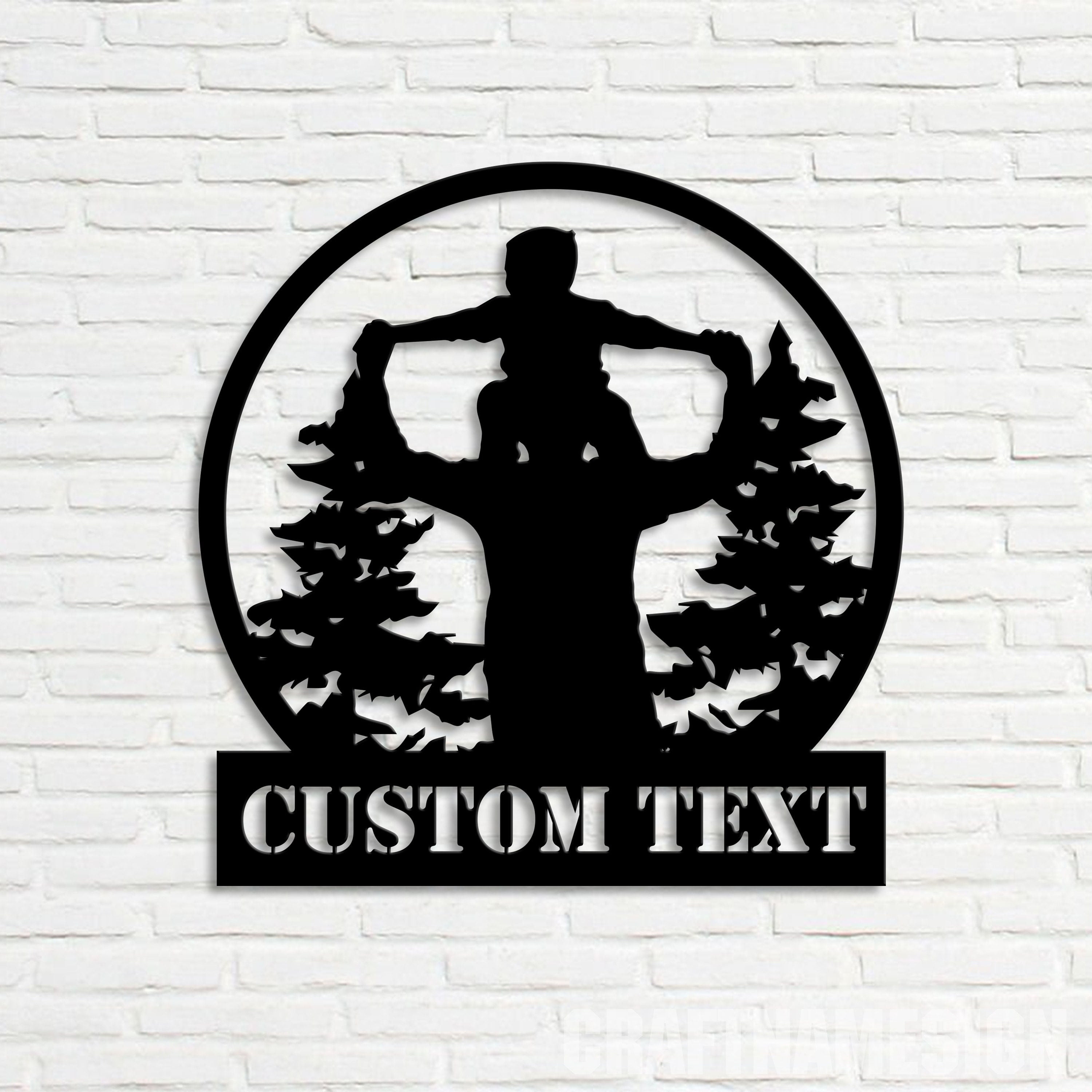 Craftnamesign Custom Father Son Metal Wall Art, Father Gift, Father's ...