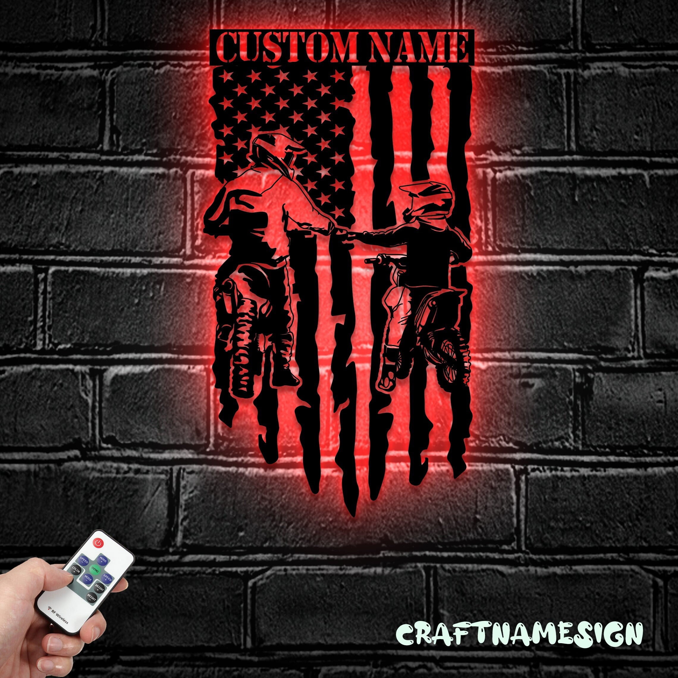 Craftnamesign Custom Father Son Snowmobile Metal Sign LED Light, Father ...