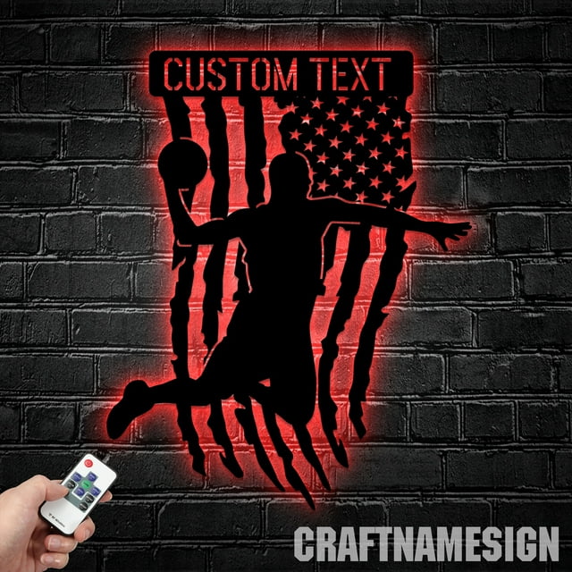 Craftnamesign Custom Female Gymnastics Metal Wall Art LED Light, Custom ...