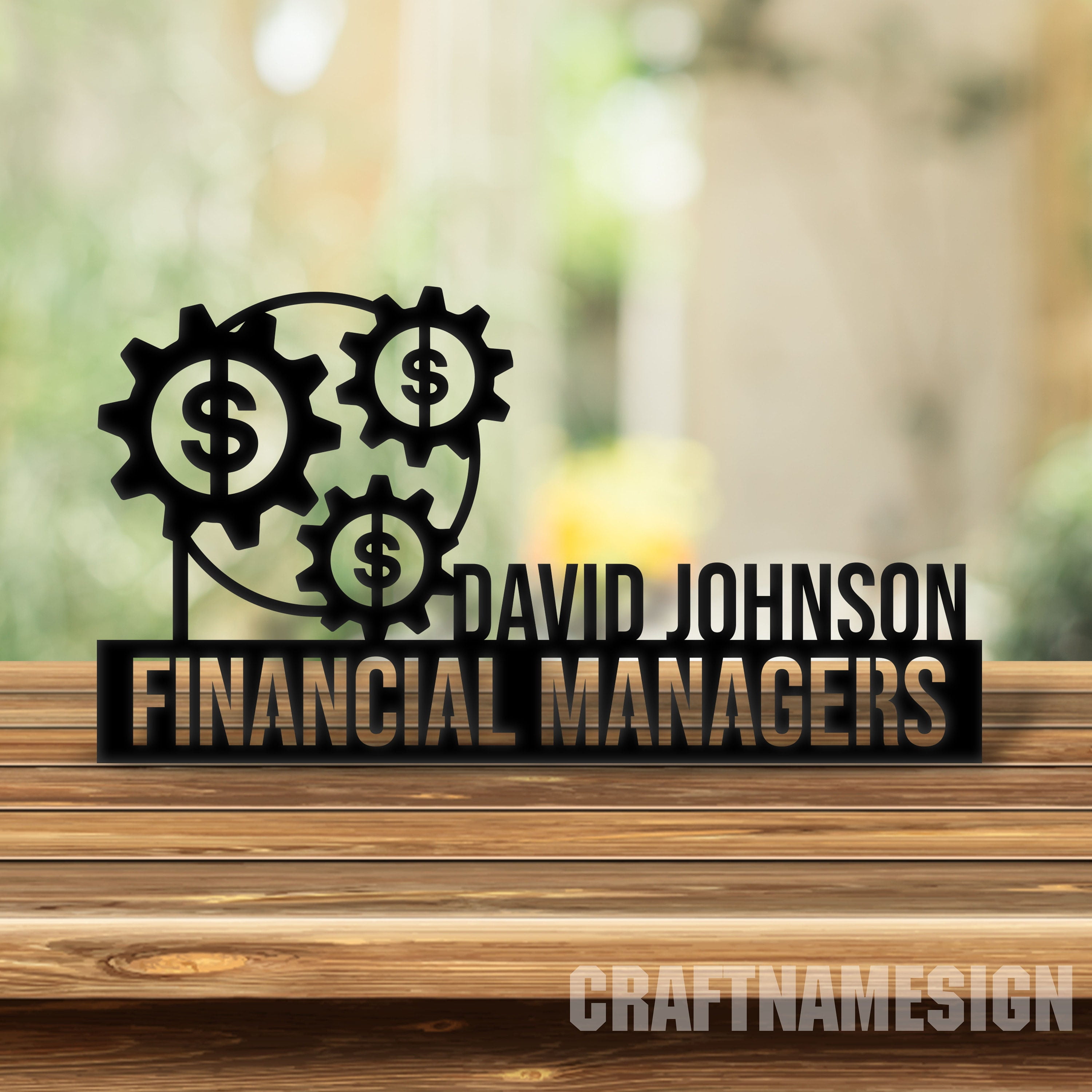 Craftnamesign Custom Financial Manager Desk Name Plate, Financial Metal ...