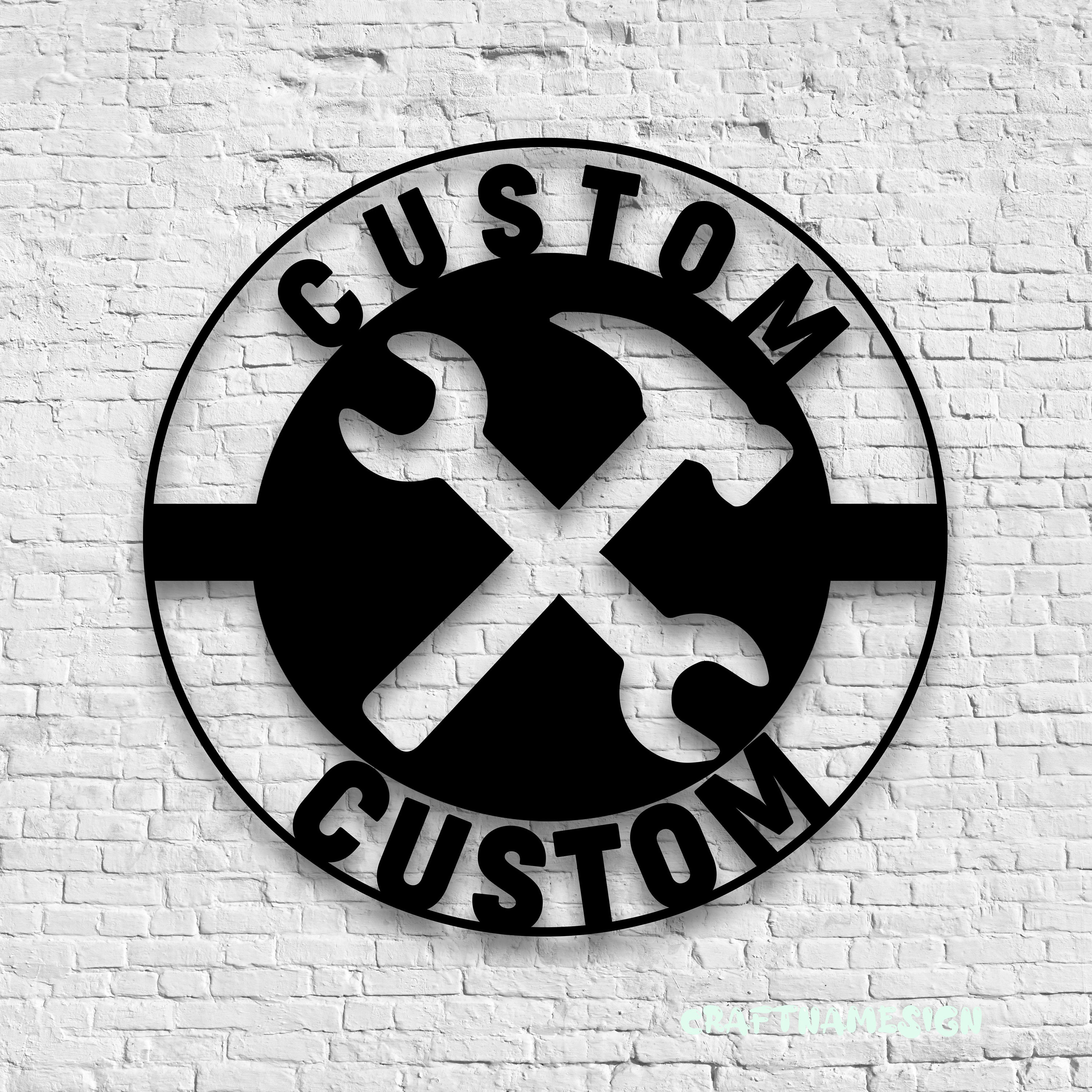 Craftnamesign Custom Garage Tools Metal Wall Art LED Light ...