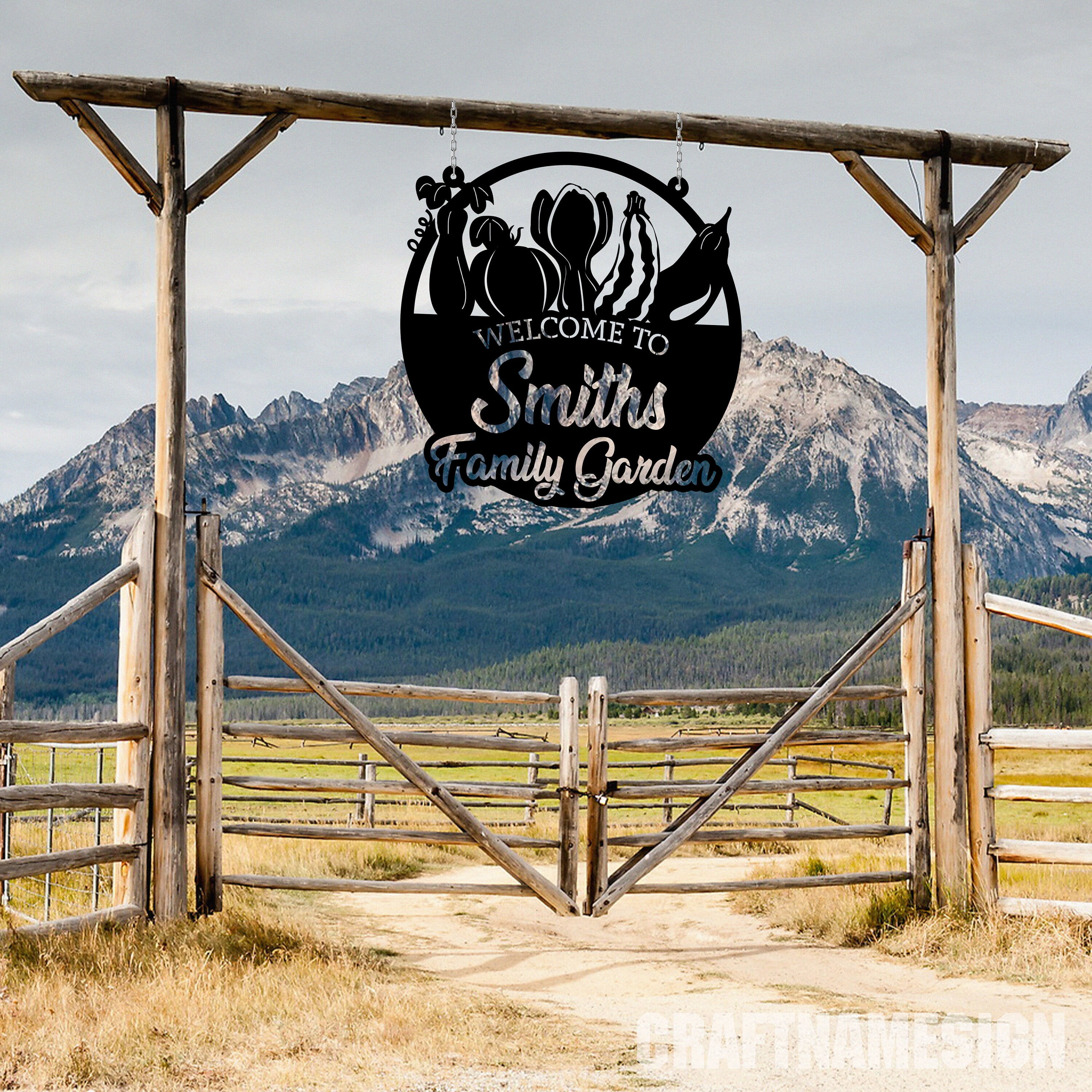 Craftnamesign Custom Fruit Farmhouse Hanging Outdoor, Outdoor Farm Sign ...