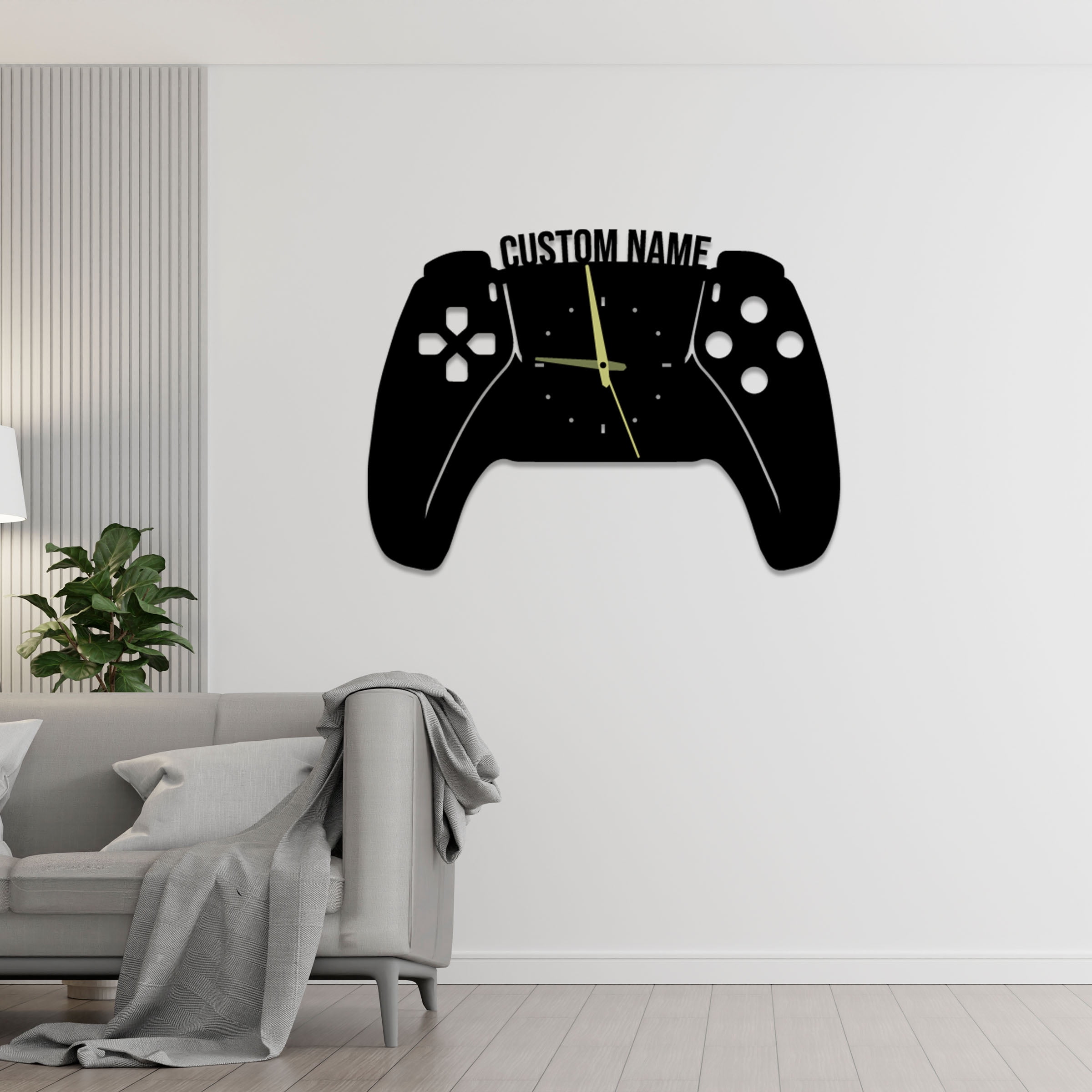 Craftnamesign Custom Game Controller Wall Clock For Game Room Video ...