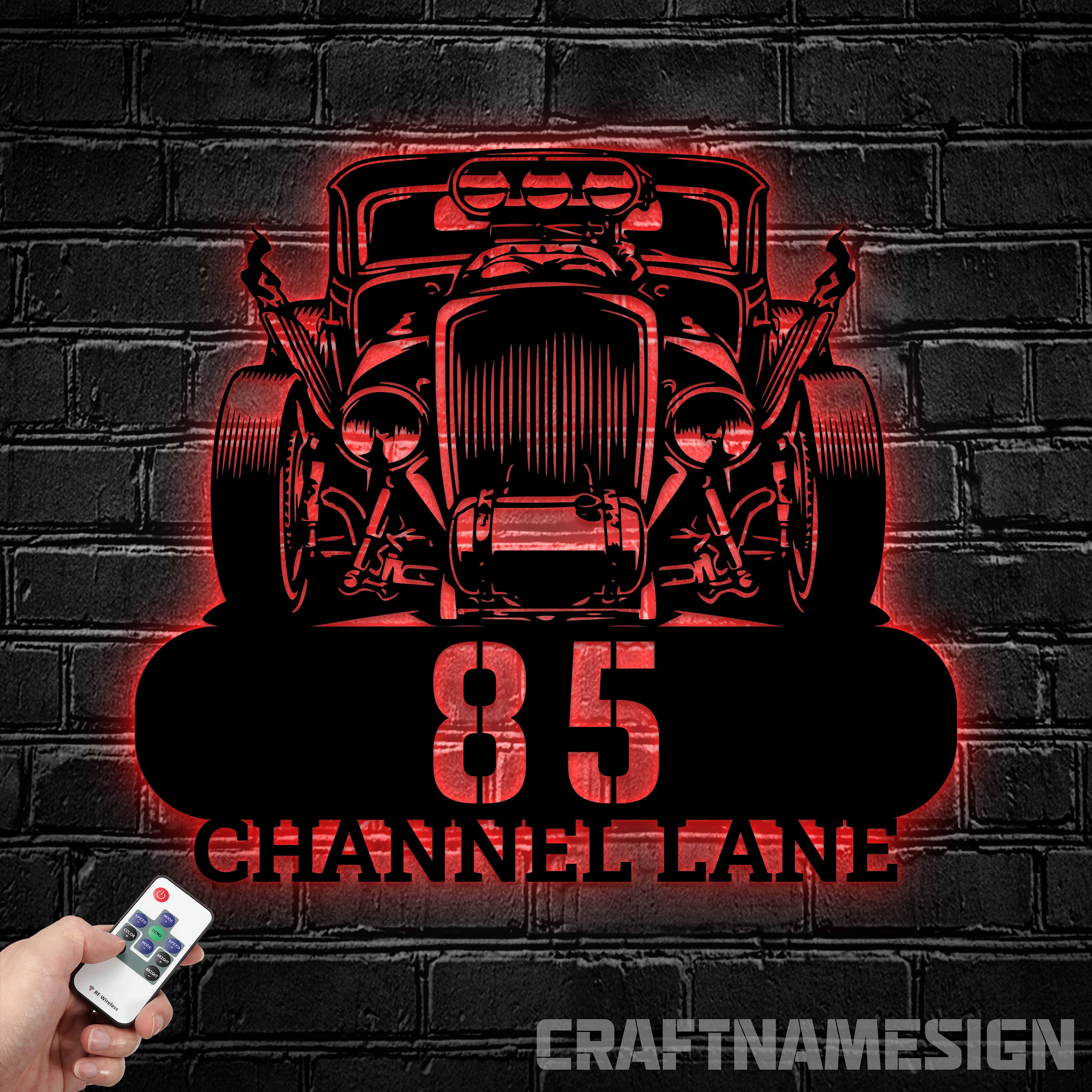 Craftnamesign Custom Garage House Number Metal Sign, Personalized ...