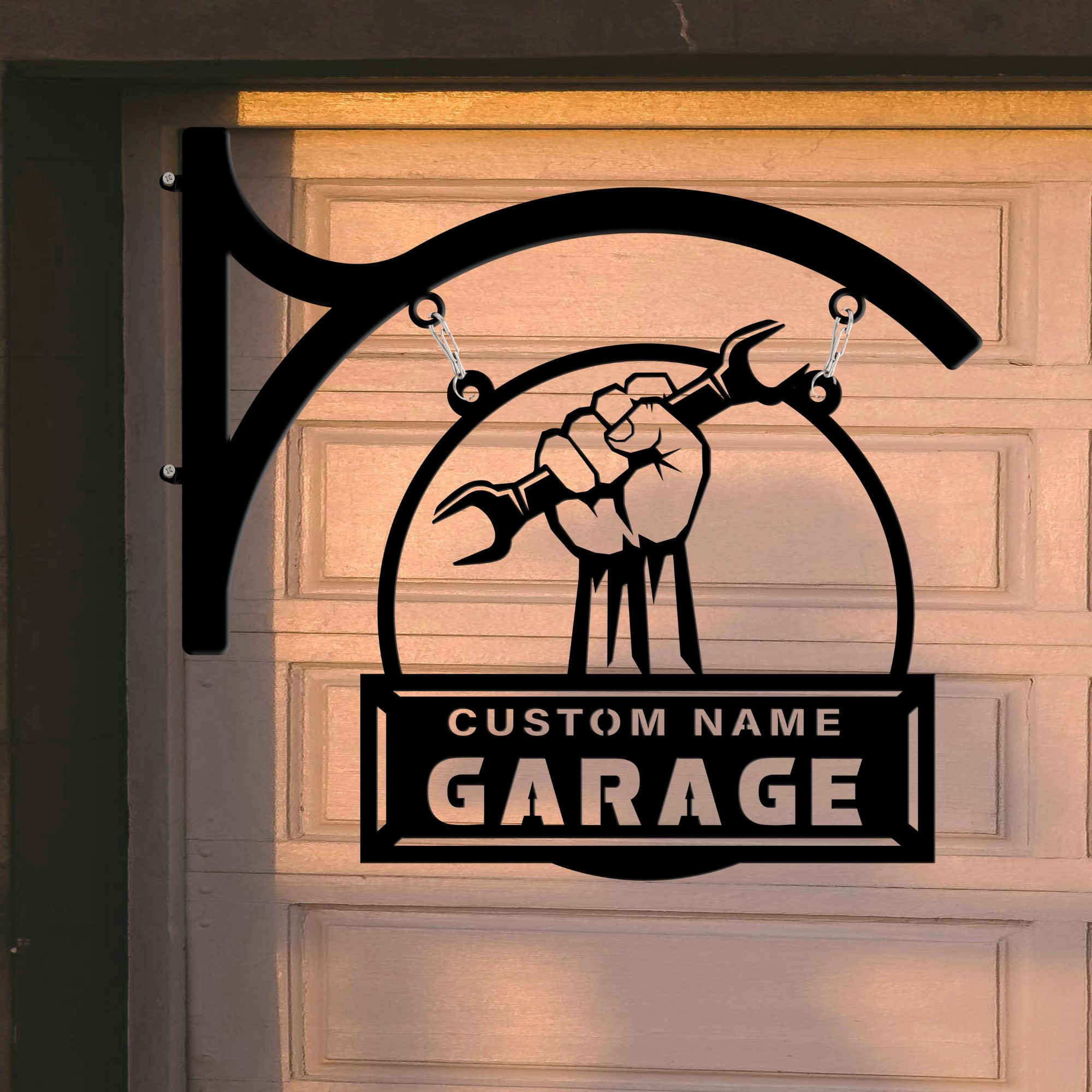 Craftnamesign Custom Garage Metal Hanging Sign Wall Decor, Metal Garage ...