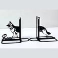 Craftnamesign Custom German Shepherd Metal Bookend, Dog Book Table Sign ...
