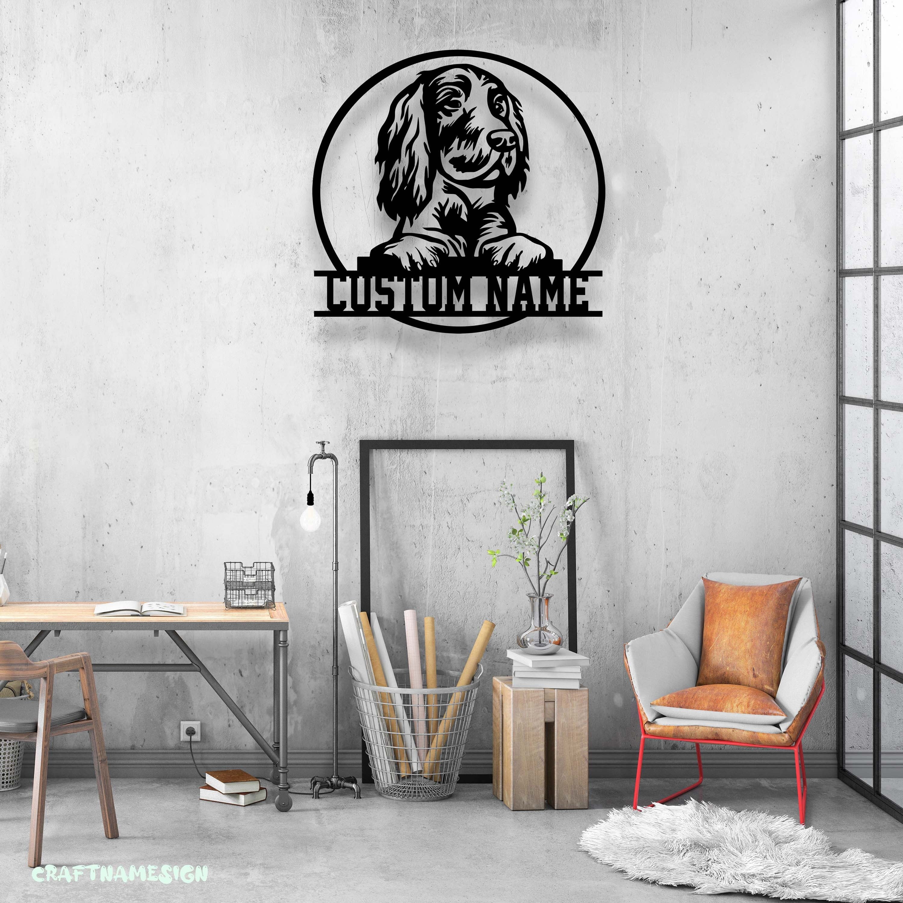 Craftnamesign Custom German Wirehaired Pointer Metal Sign LED Light ...