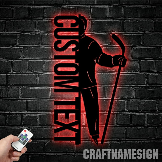 Craftnamesign Custom Girl Hockey Metal Sign, Custom Hockey Player Name ...