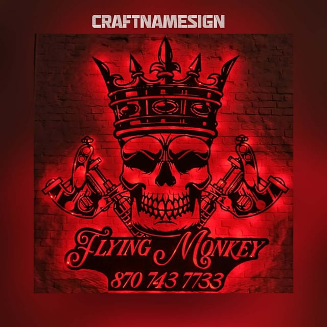 Craftnamesign Custom Girl Motocross Biker Metal Wall Art LED Light ...