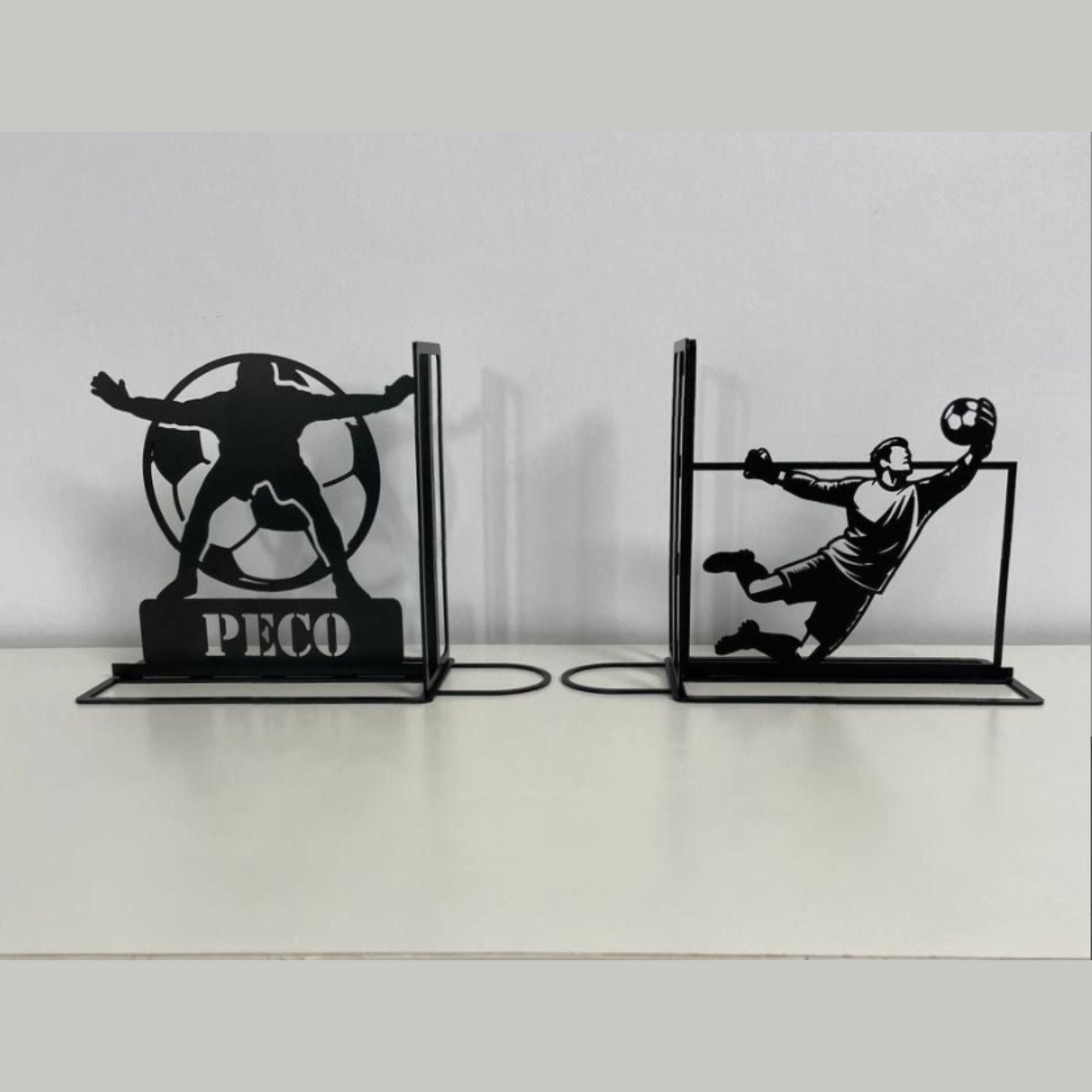 Craftnamesign Custom Goalkeeper Metal Bookend, Soccer Book Table Sign ...