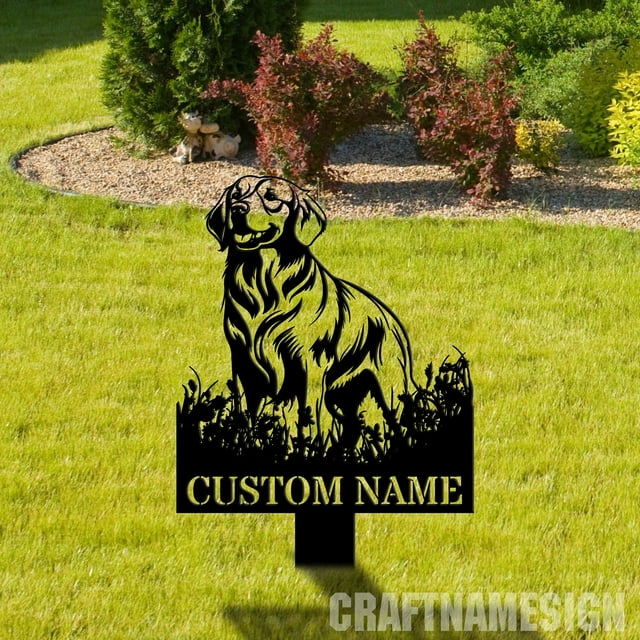 Craftnamesign Custom Golden Retriever Memorial Stake, Dog Memorial ...