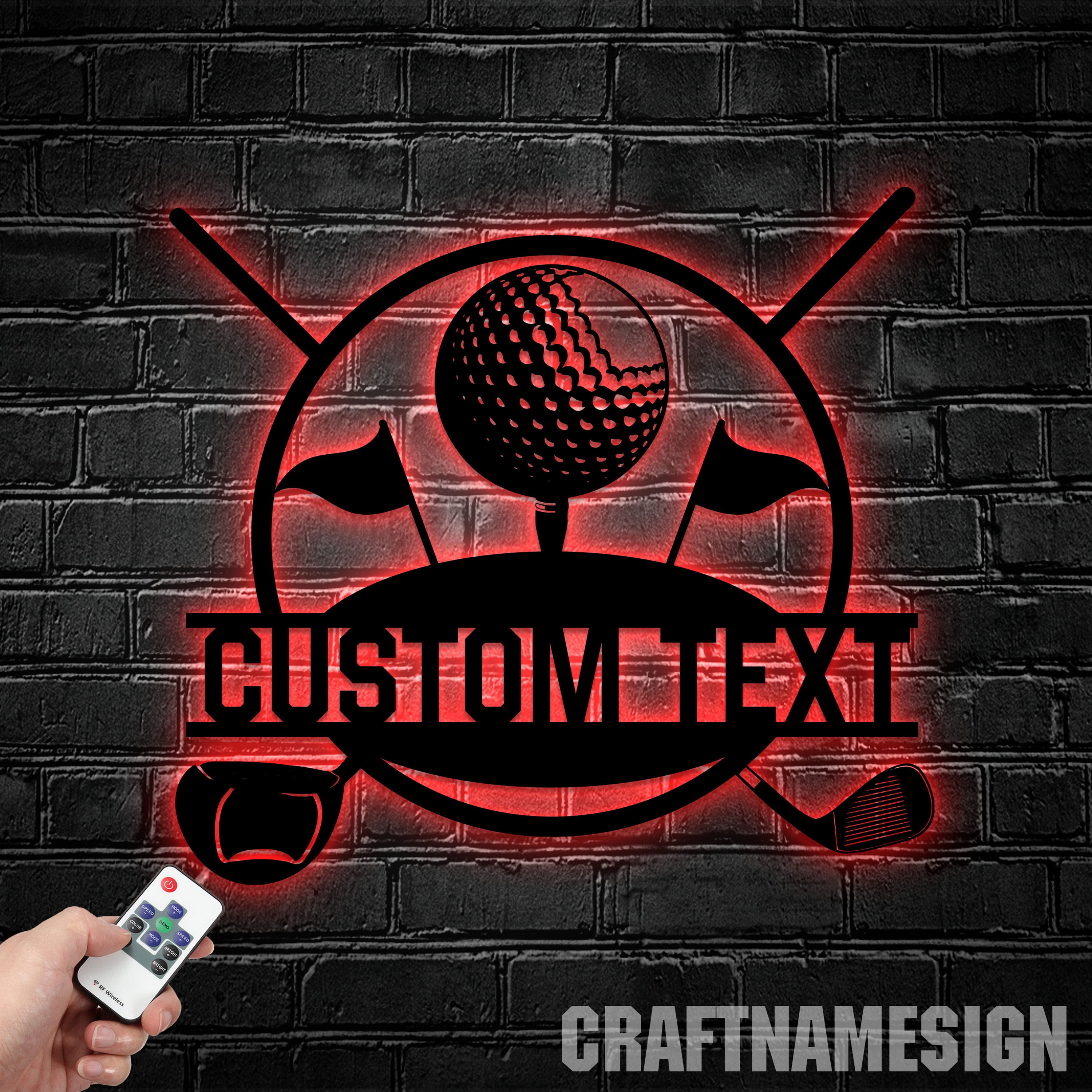 Craftnamesign Custom Golf Metal Name Sign, Personalized Golfer Metal ...