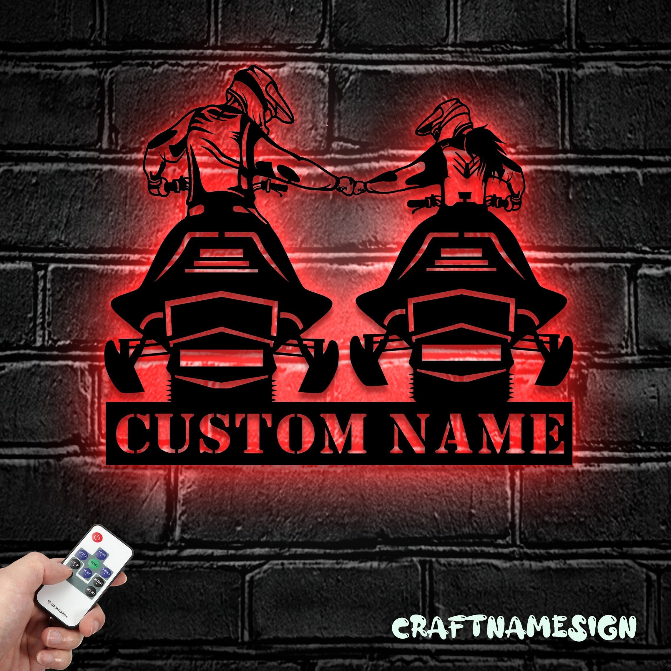 Craftnamesign Custom Hair Salon Metal Wall Art LED Light, Personalized ...