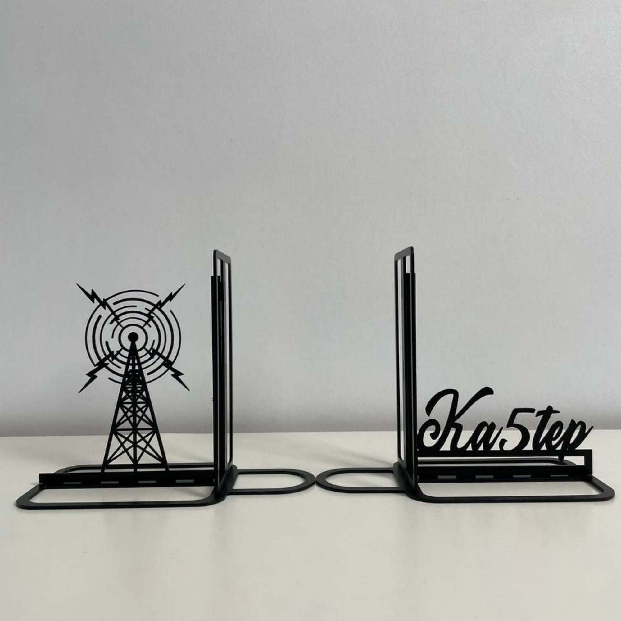 Craftnamesign Custom Ham Radio Metal Bookends, Ham Radio Bookshelf ...