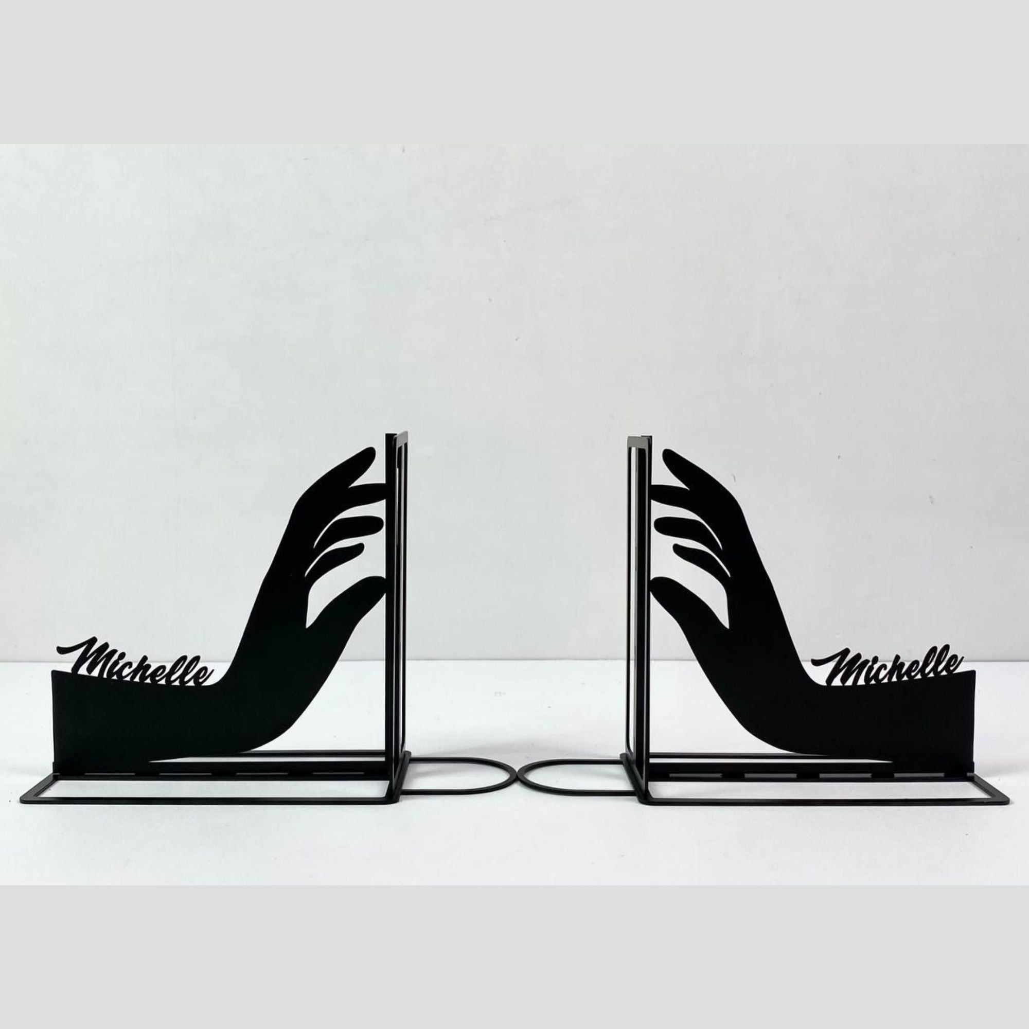 Craftnamesign Custom Hand Metal Bookend, Hand Book Table Sign, Hand Art ...