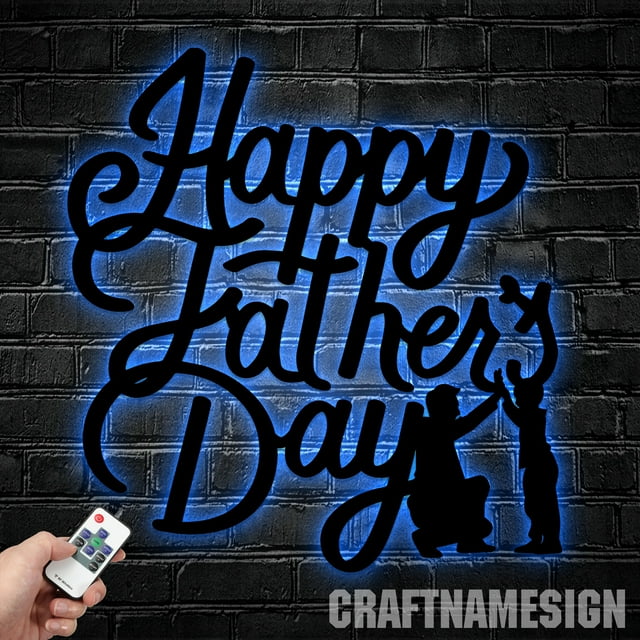 Craftnamesign Custom Happy Father's Day Metal Wall Art, Best Gifts for ...