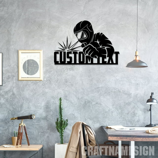 Craftnamesign Custom Welding Metal Wall Art LED Light, Personalized ...