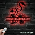 Craftnamesign Custom Hibiscus Flower Flamingo Metal Wall Art, Custom ...