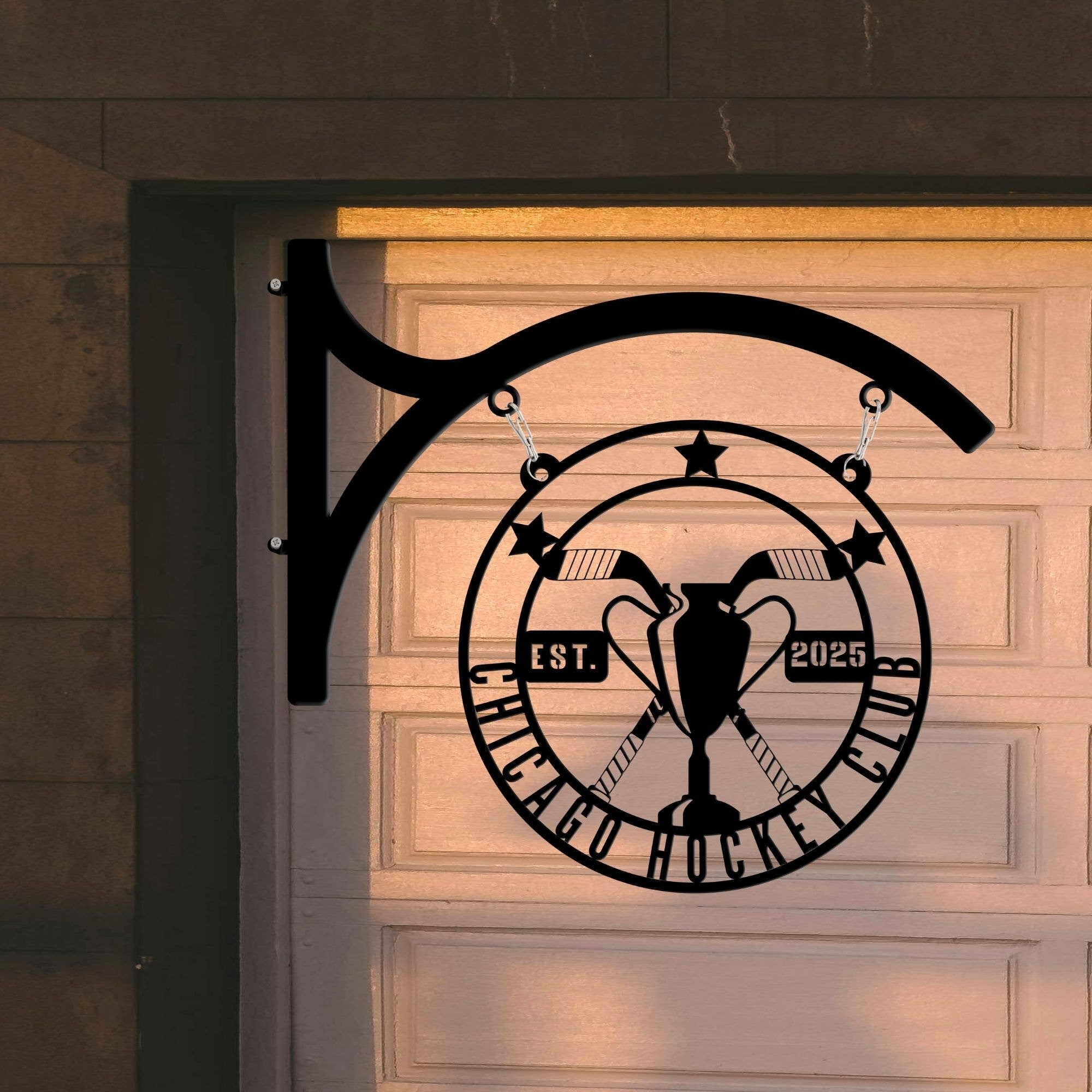 Craftnamesign Custom Hockey Club Metal Wall Hanging Sign, Metal Sport ...