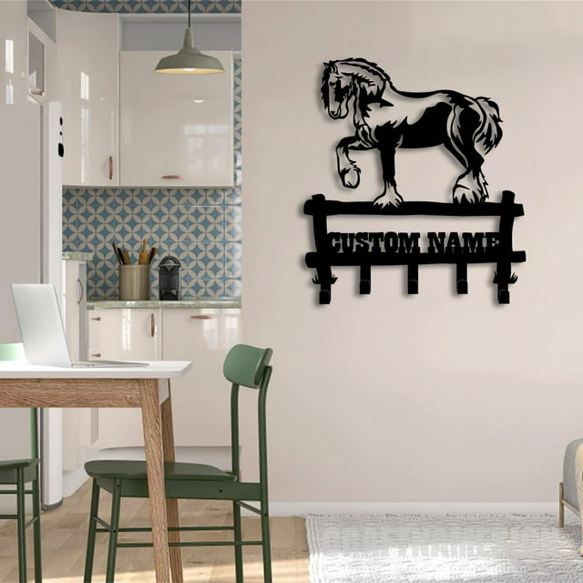 Craftnamesign Custom Horse Metal Key Holder, Horse Decorative Key ...